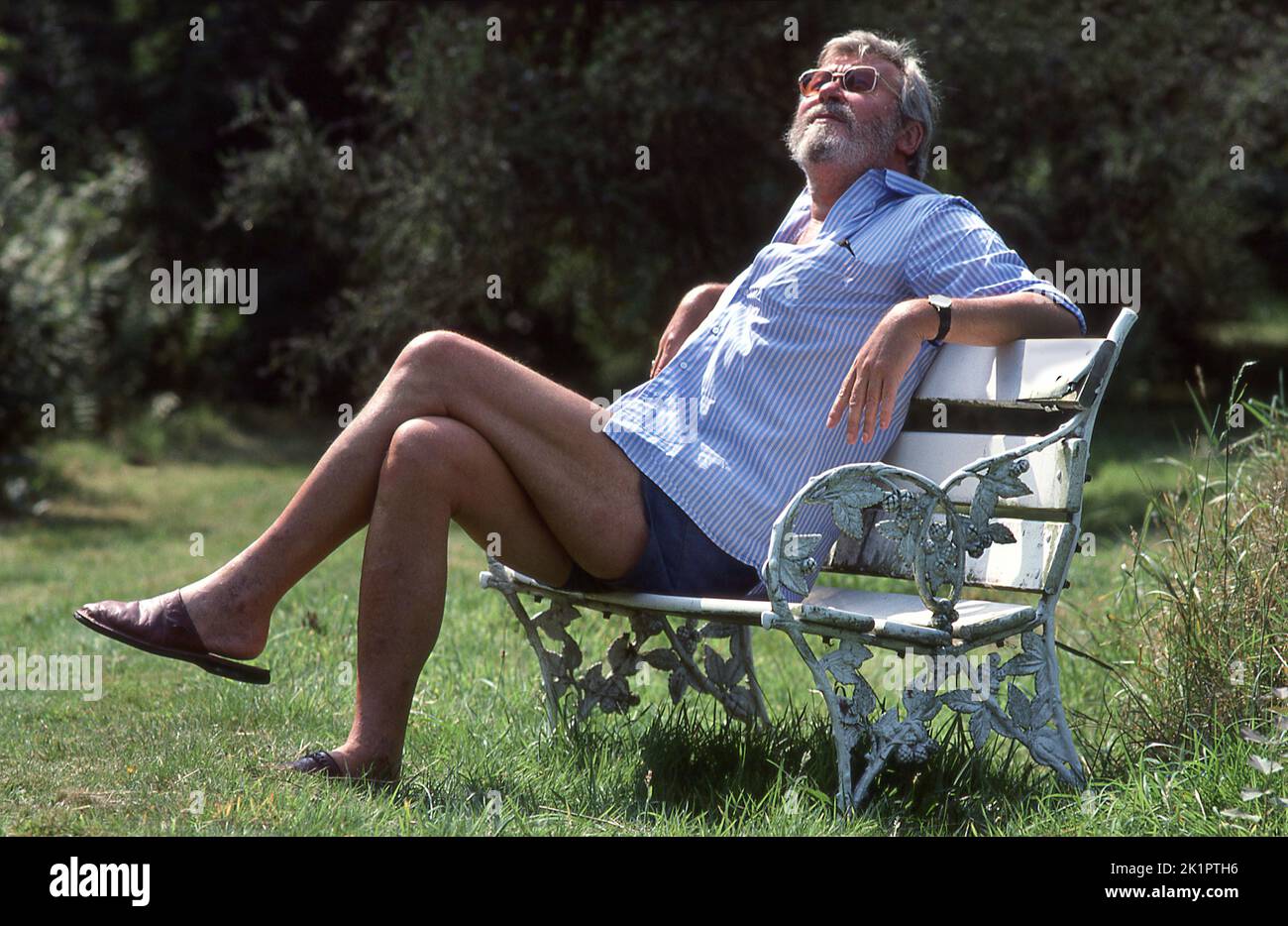 Playwright John Osborne at home in 1983 Stock Photo - Alamy