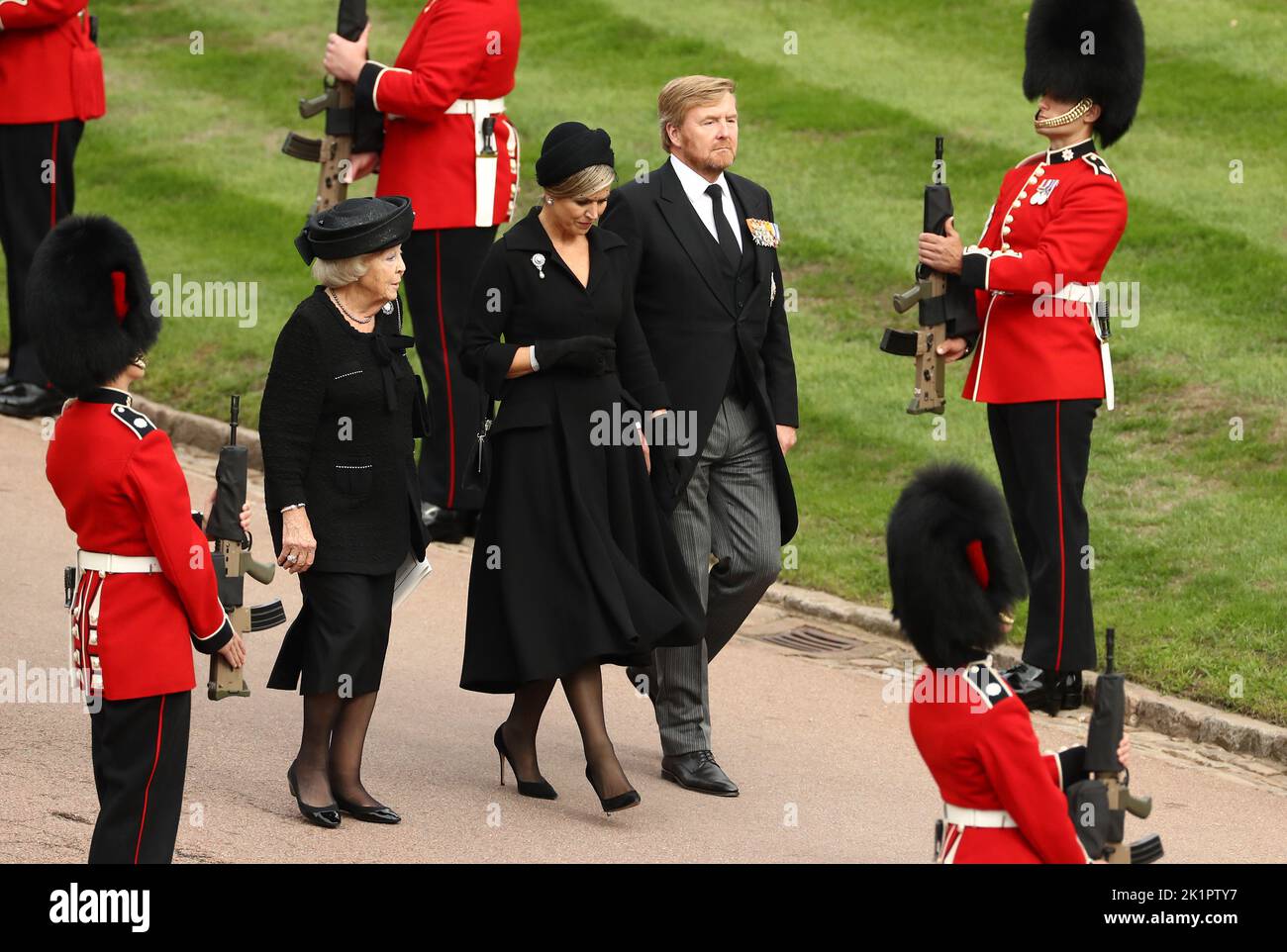 Princess Beatrix (left), King Willem-Alexander and Queen Maxima of the ...