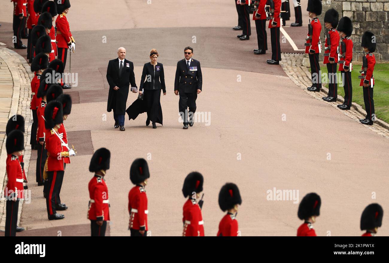 Guests arrive for the Committal Service for Queen Elizabeth II held at ...