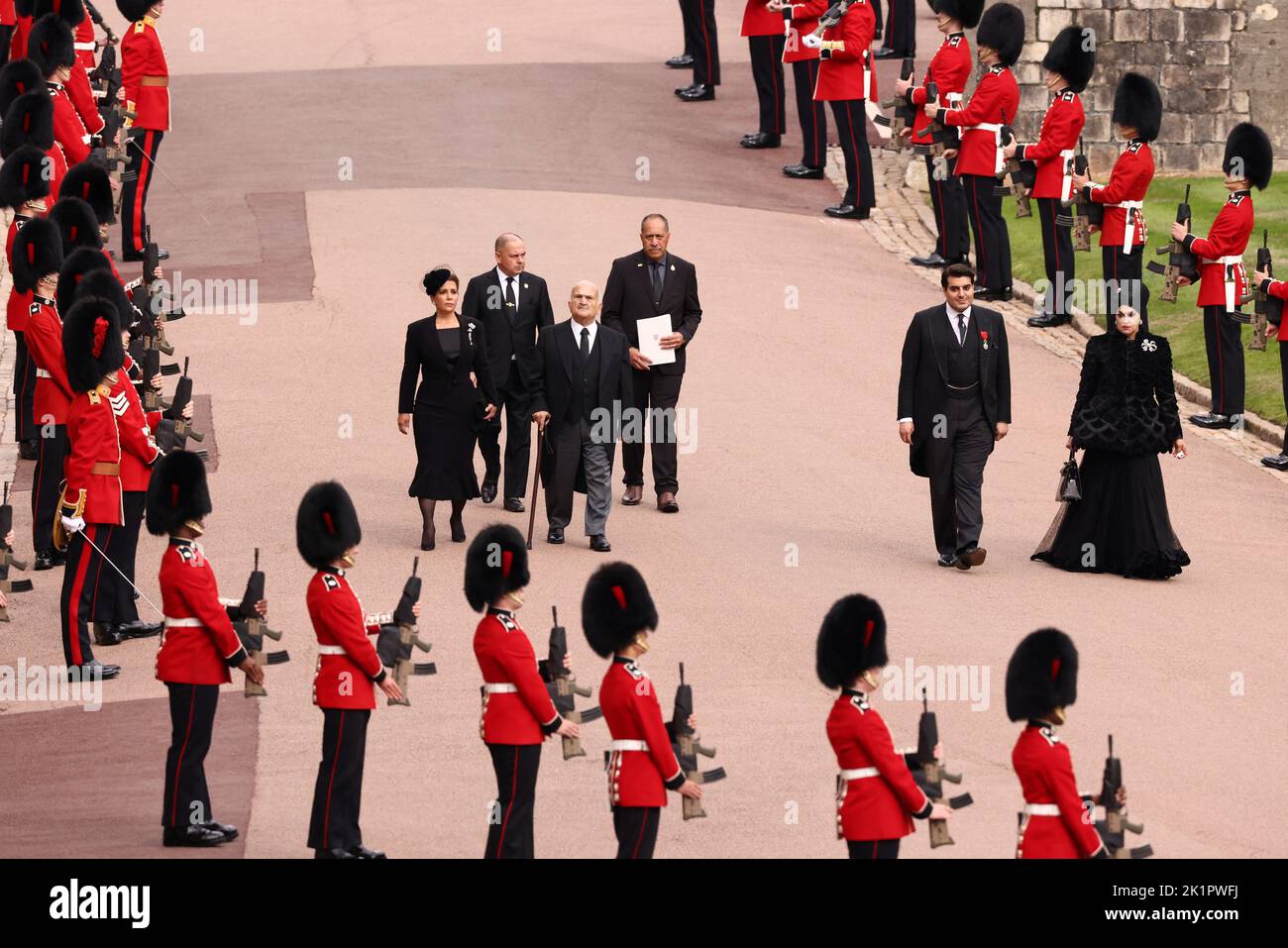 Jordan's Prince Hassan bin Talal (third left) and Princess Haya bint ...