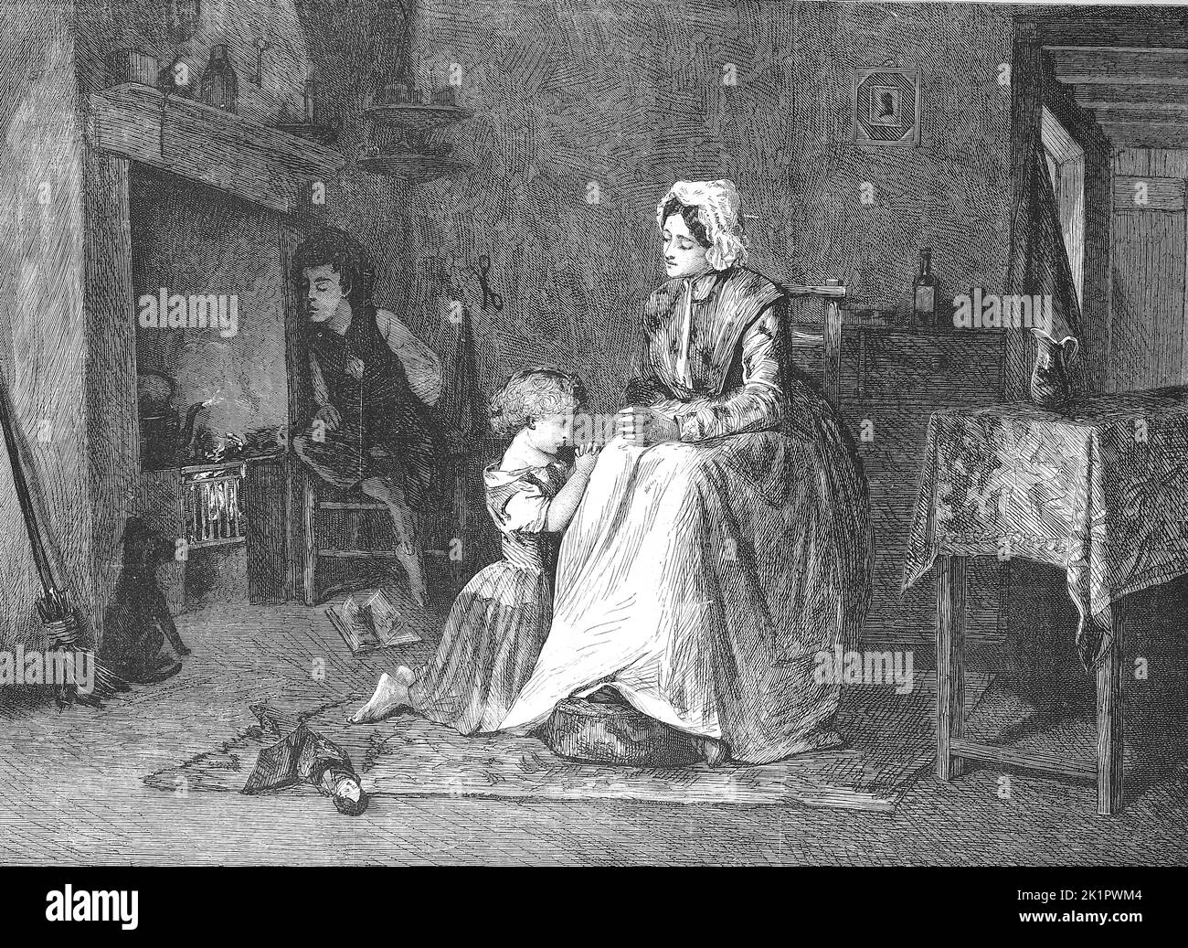 Mutter mit tochter zu hause wohnung hi-res stock photography and images ...
