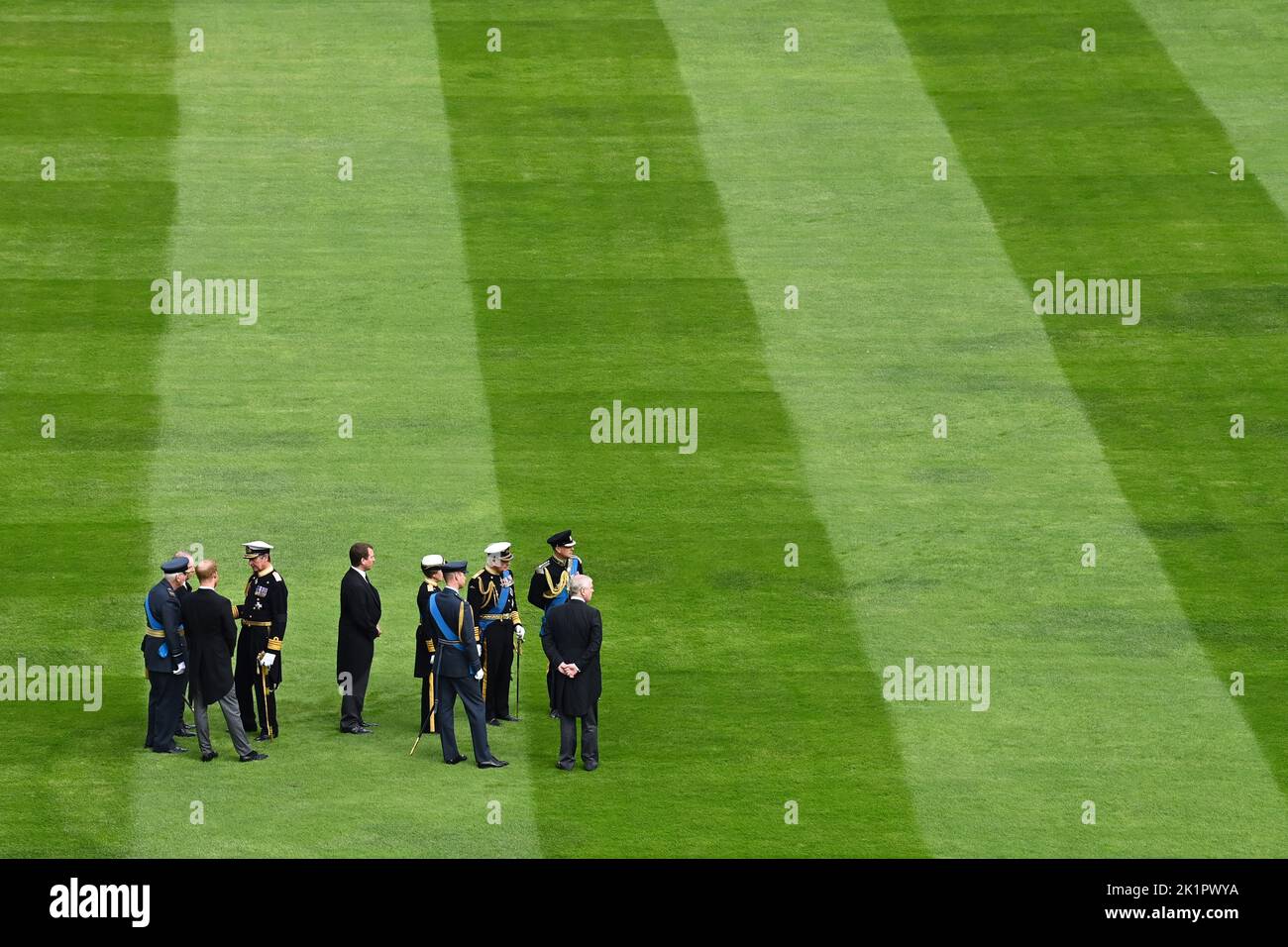 King Charles III, the Princess Royal, the Duke of York, the Earl of ...