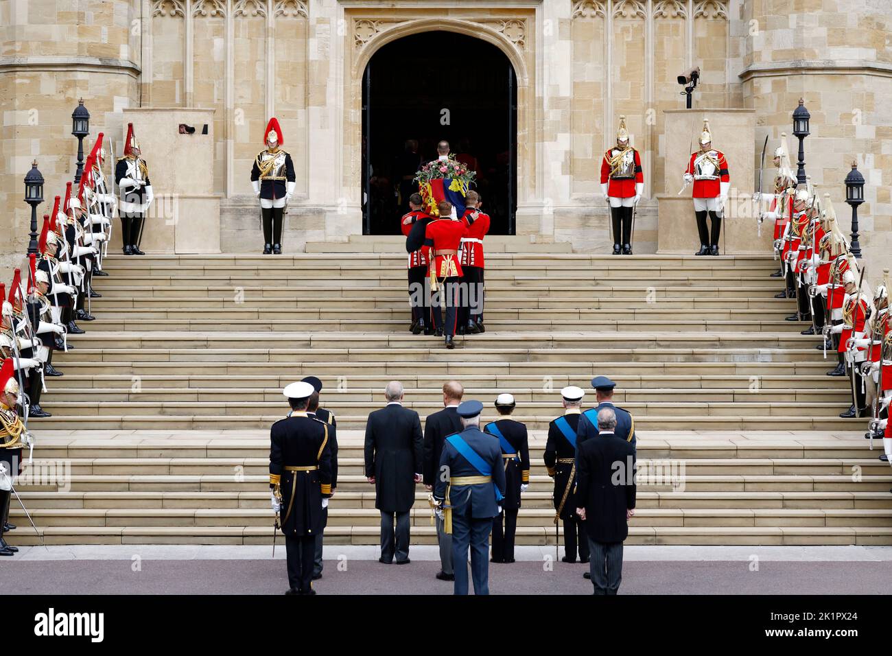 King Charles III, the Princess Royal, the Duke of York, the Earl of ...