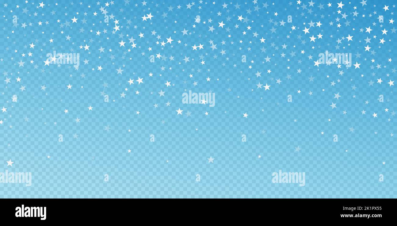 Christmas falling snow background. Subtle flying snow flakes and stars ...