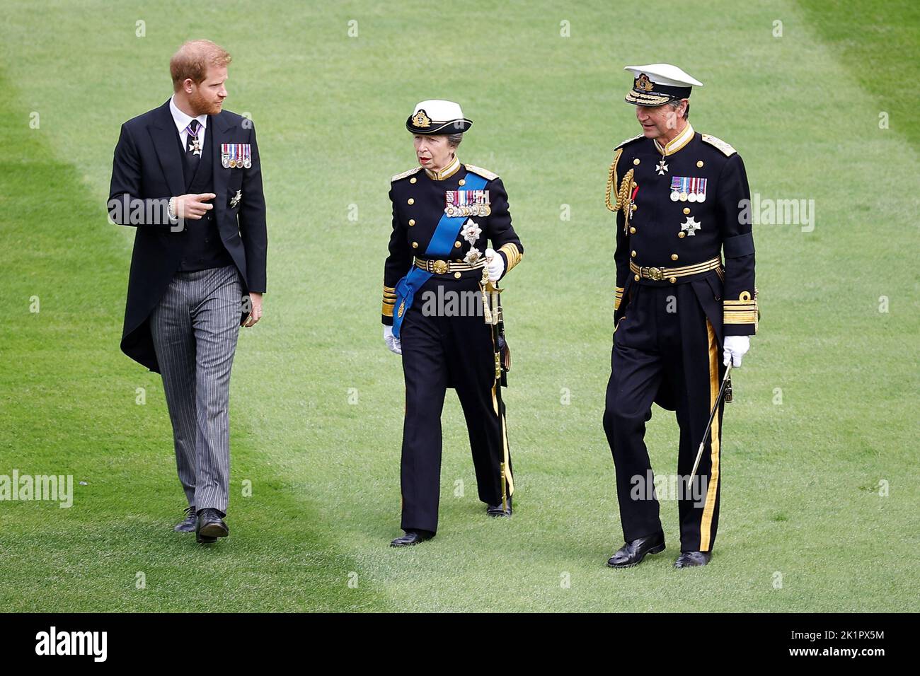 The Duke of Sussex, the Princess Royal and Vice Admiral Sir Timothy ...