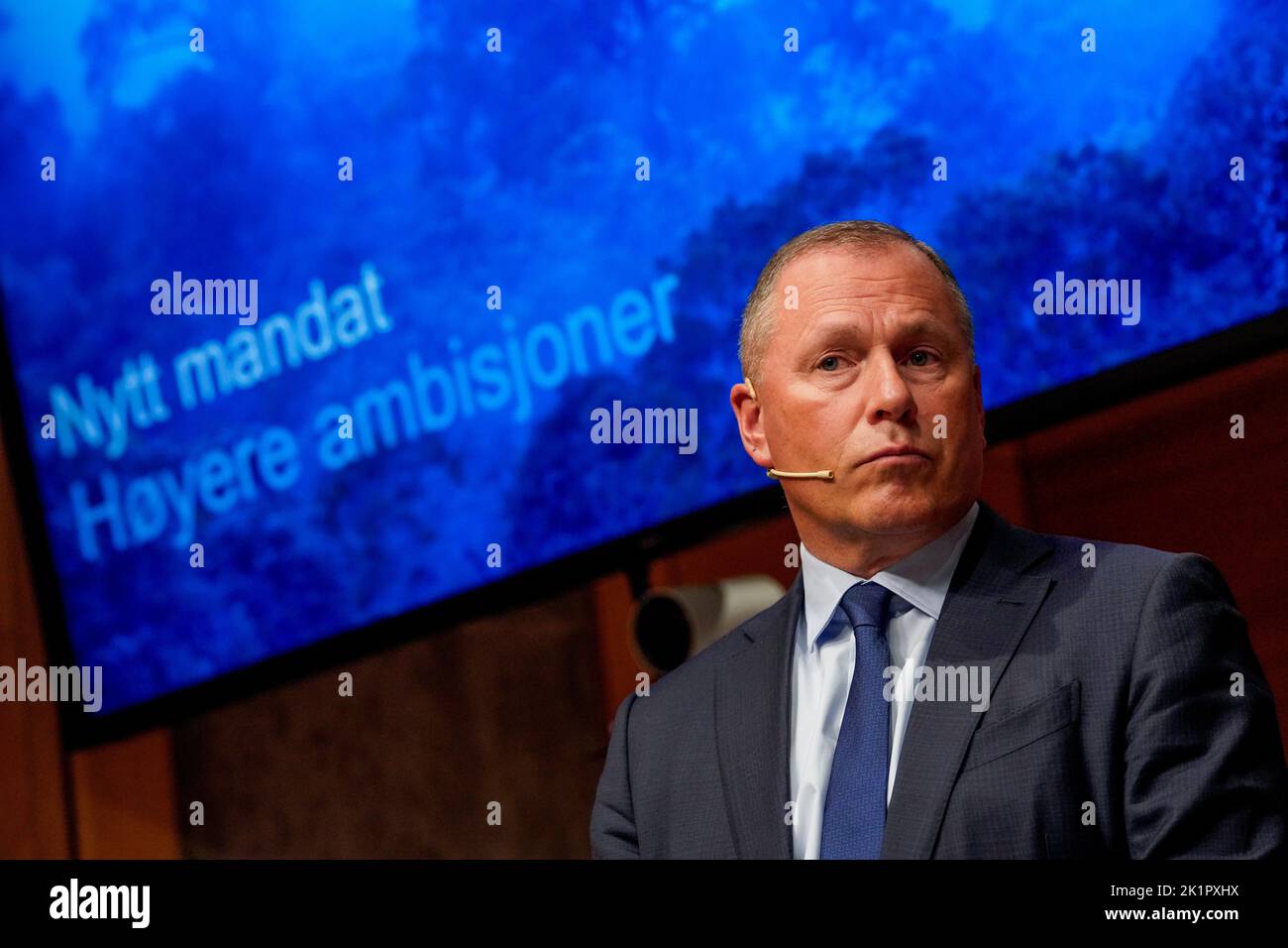 Oslo 20220920.Oil fund manager Nicolai Tangen during Norges Bank ...