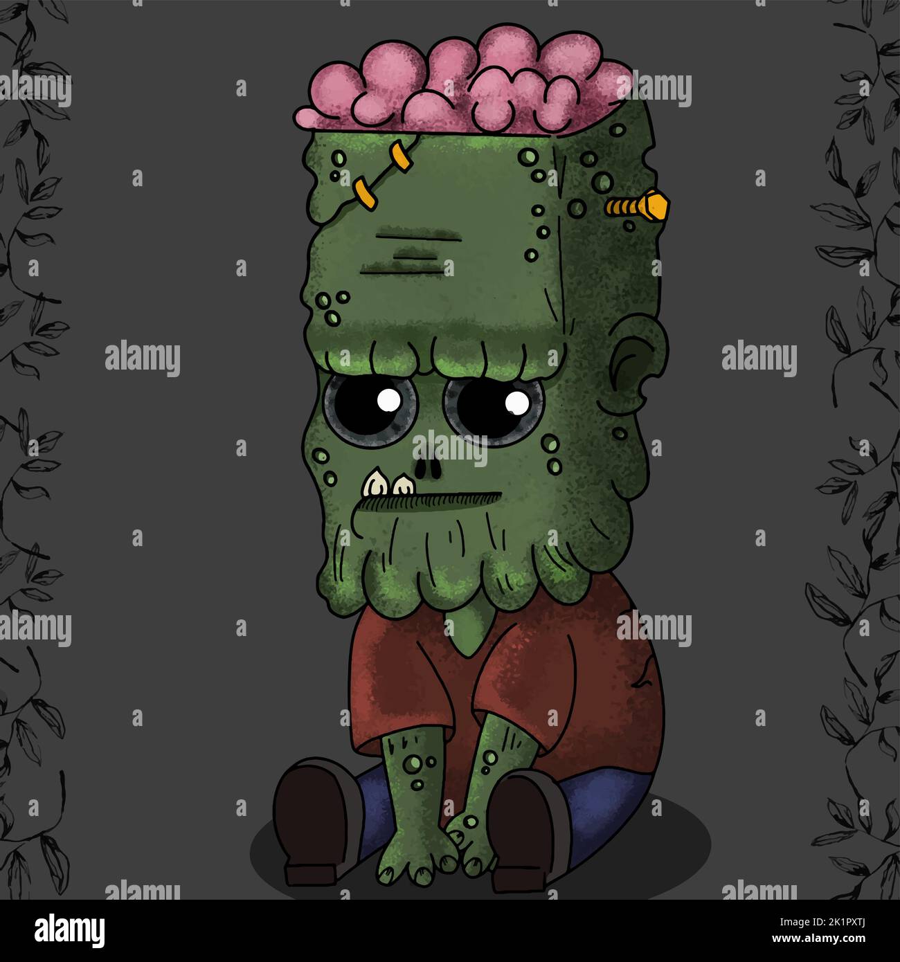 Creepy child Stock Vector Images - Alamy