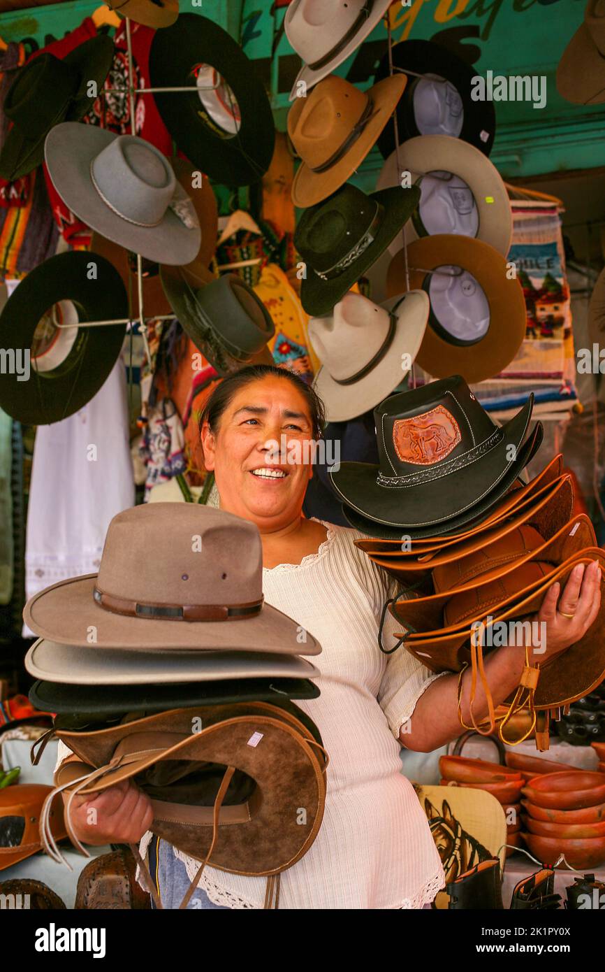 Chile,Chillan - clothing store where they sell typical clothes and hats ...