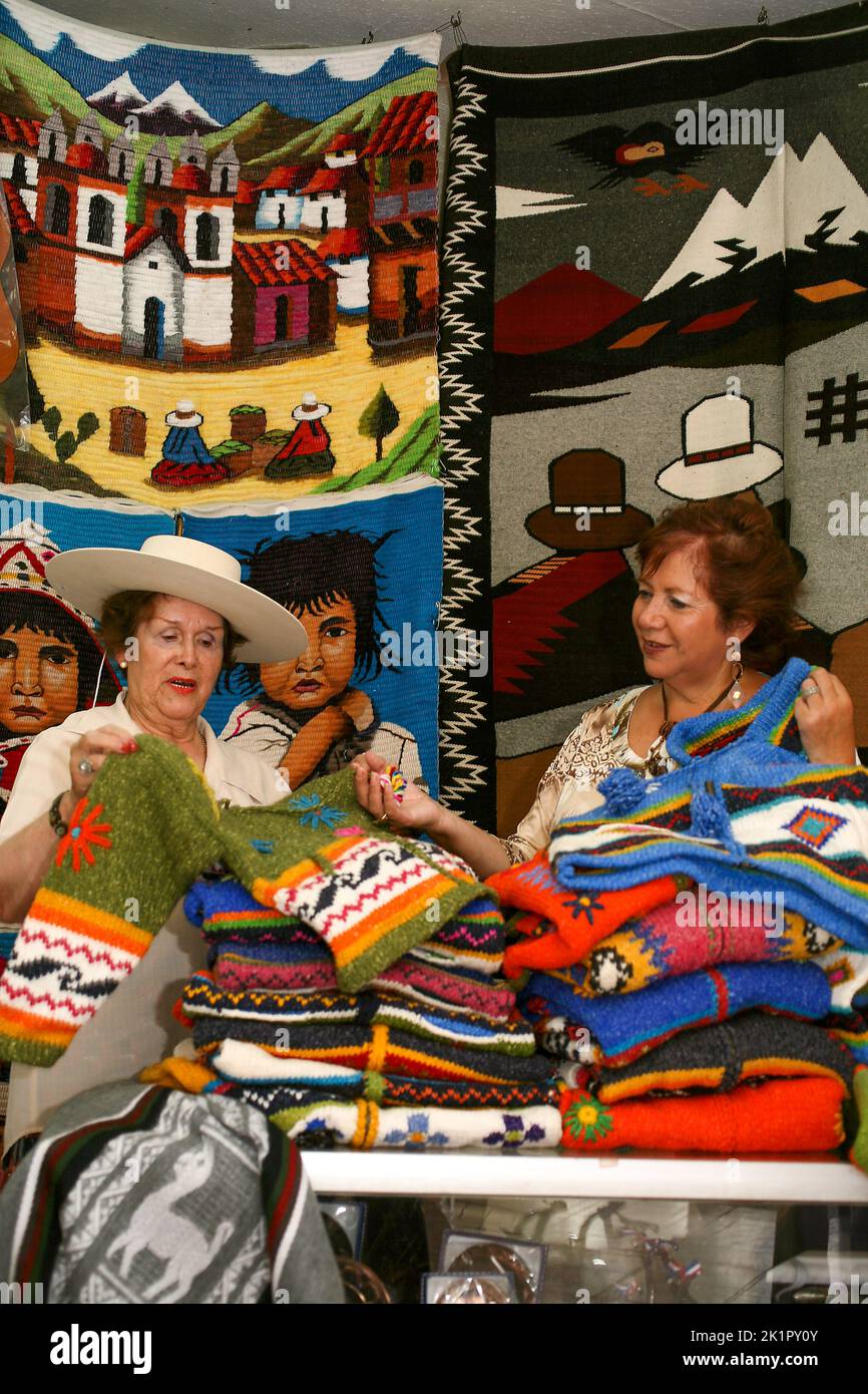 Chile,Chillan - clothing store where they sell typical clothes from ...