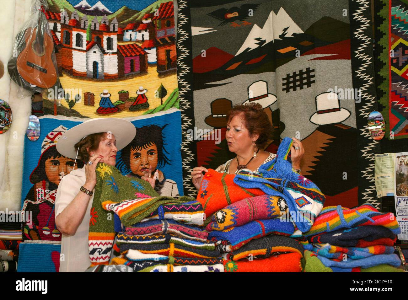 Chile,Chillan - clothing store where they sell typical clothes from ...