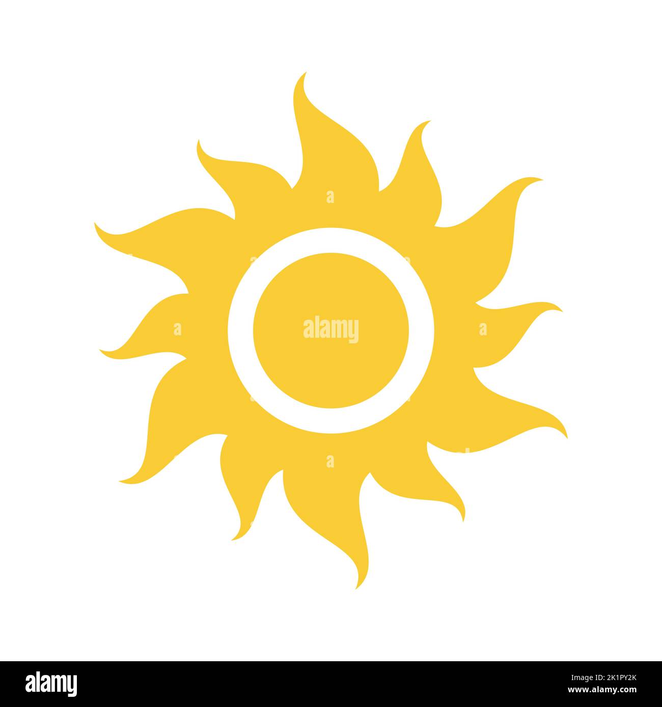 Artistic sun vector icon. Simple sunshine filled symbol Stock Vector Image & Art - Alamy