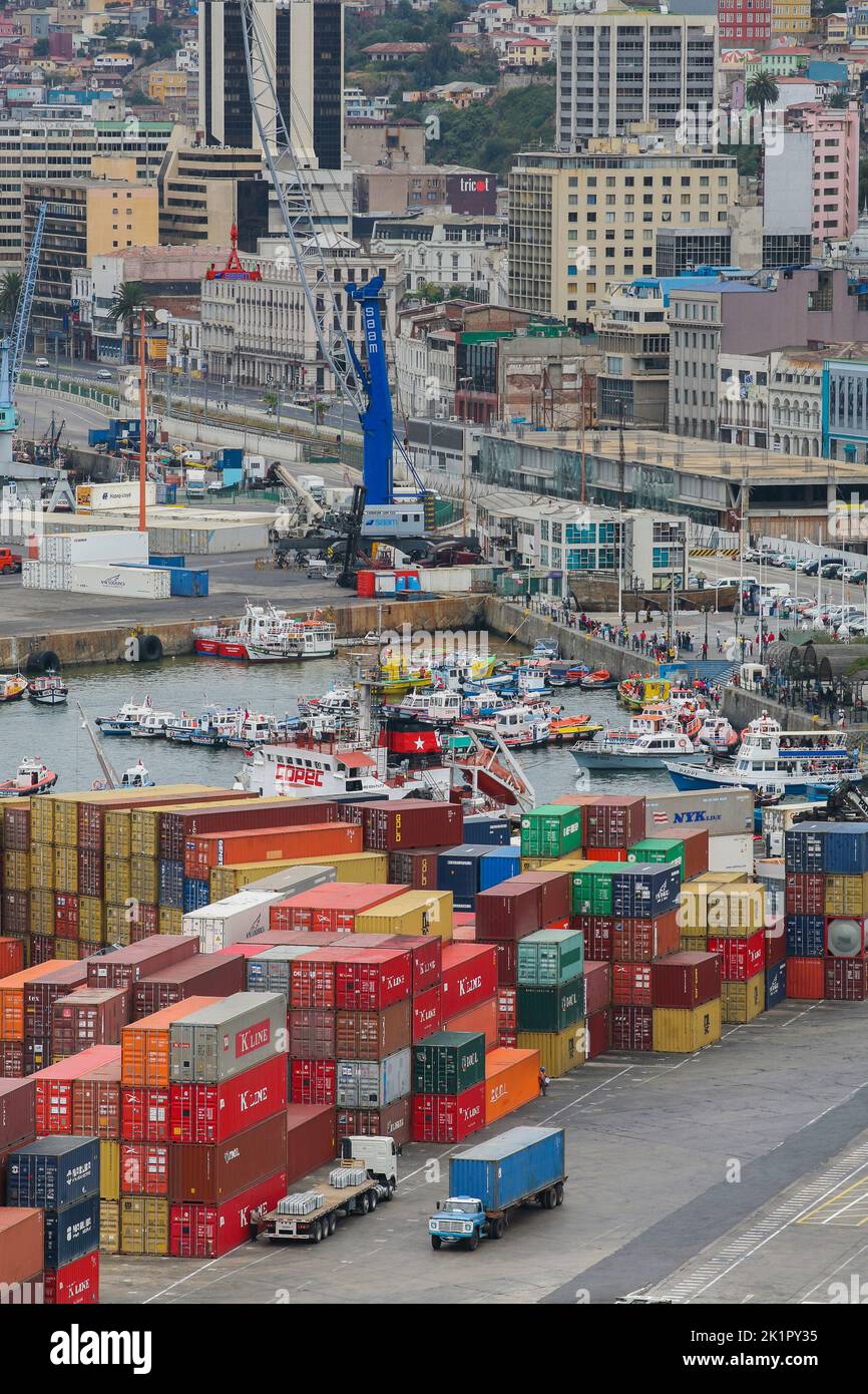 Chile,Valparaiso The city has an important harbour to import and export ...