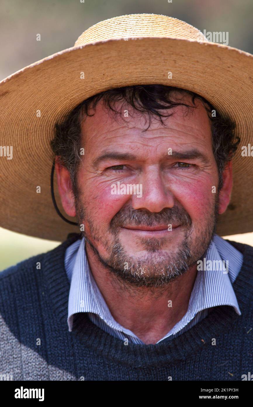 Chile, Pelequen - portrait of a huaso or cowboy Stock Photo - Alamy
