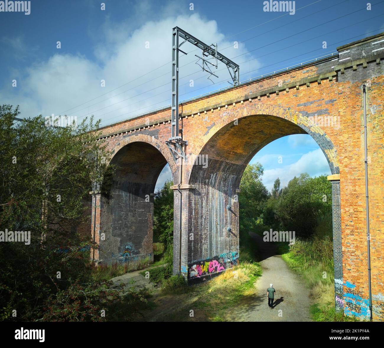 Arches victorian brick built railway viaduct transport rail jour hi-res ...