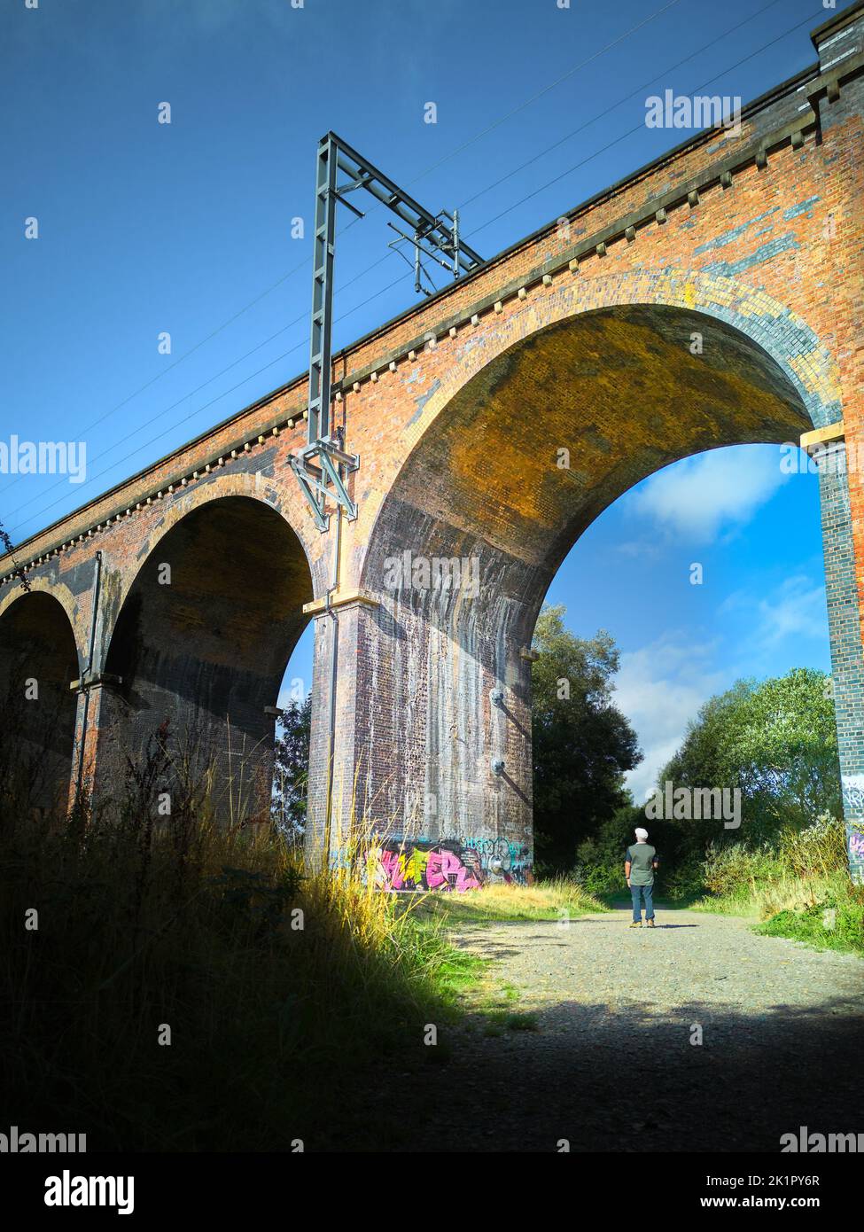 Arches victorian brick built railway viaduct transport rail jour hi-res ...
