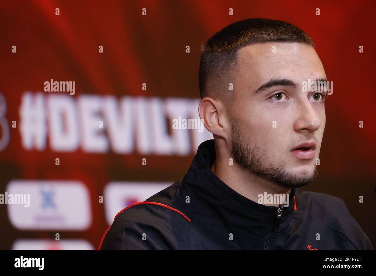 Belgium's Zeno Debast pictured during a press conference of the Belgian ... Belgium's Zeno Debast pictured during a press conference of the Belgian ...