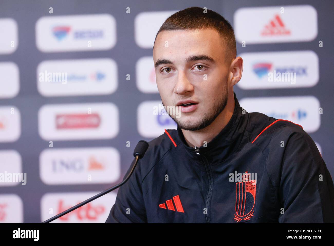 Belgium's Zeno Debast pictured during a press conference of the Belgian ... Belgium's Zeno Debast pictured during a press conference of the Belgian ...