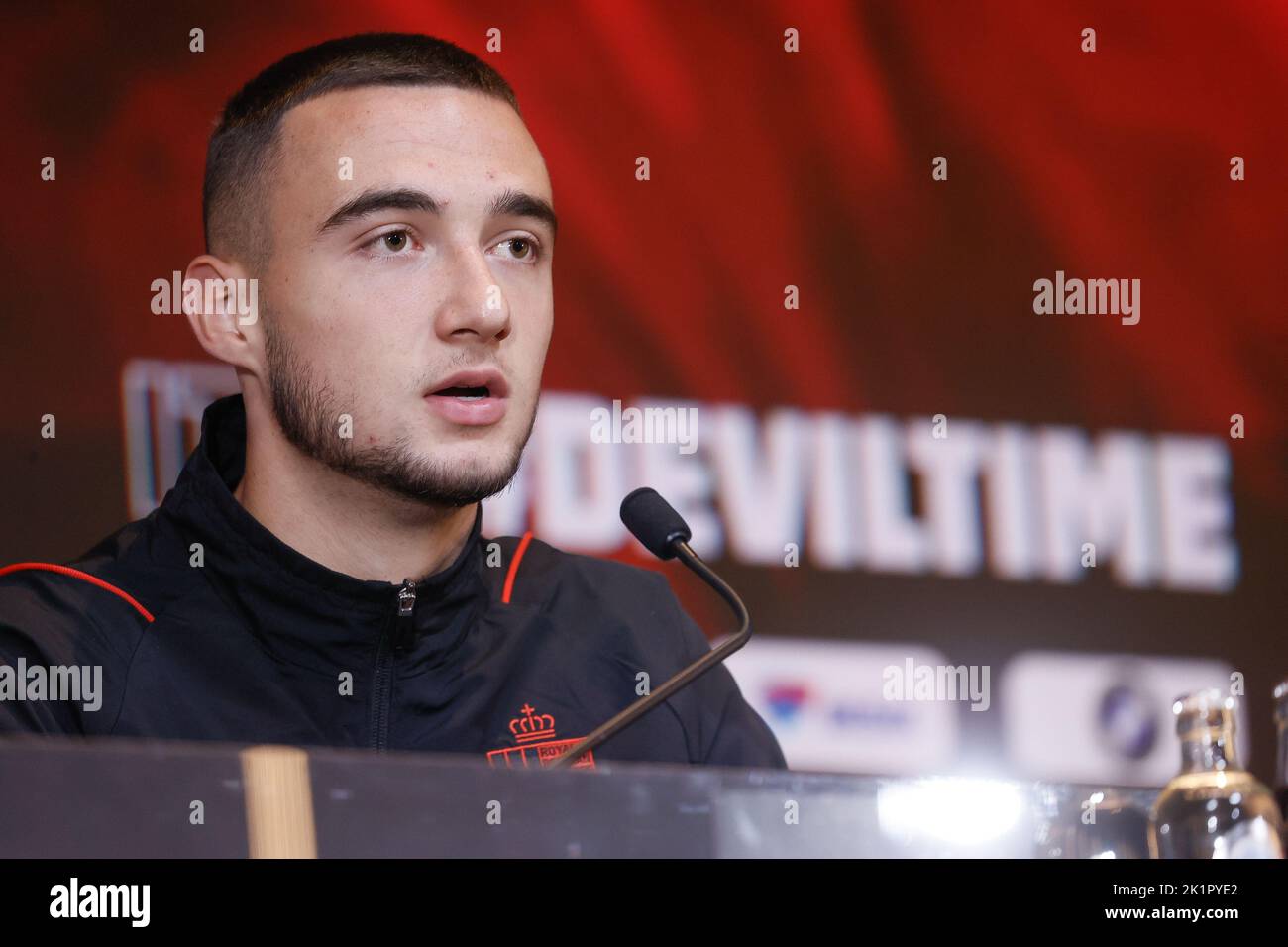 Belgium's Zeno Debast pictured during a press conference of the Belgian ... Belgium's Zeno Debast pictured during a press conference of the Belgian ...