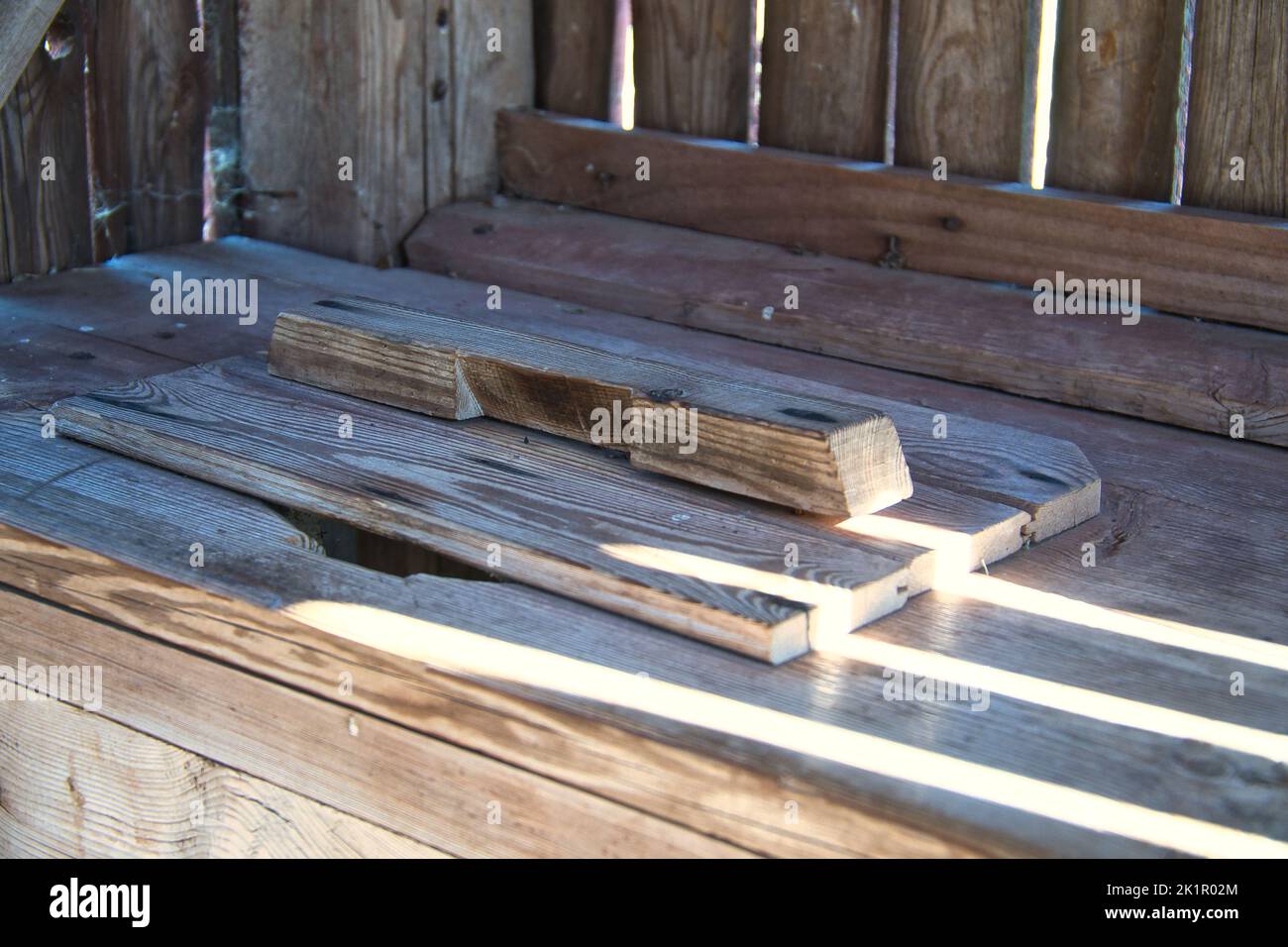 Outhouse in Sweden, Smalland. T rational wooden toilet with hole ...