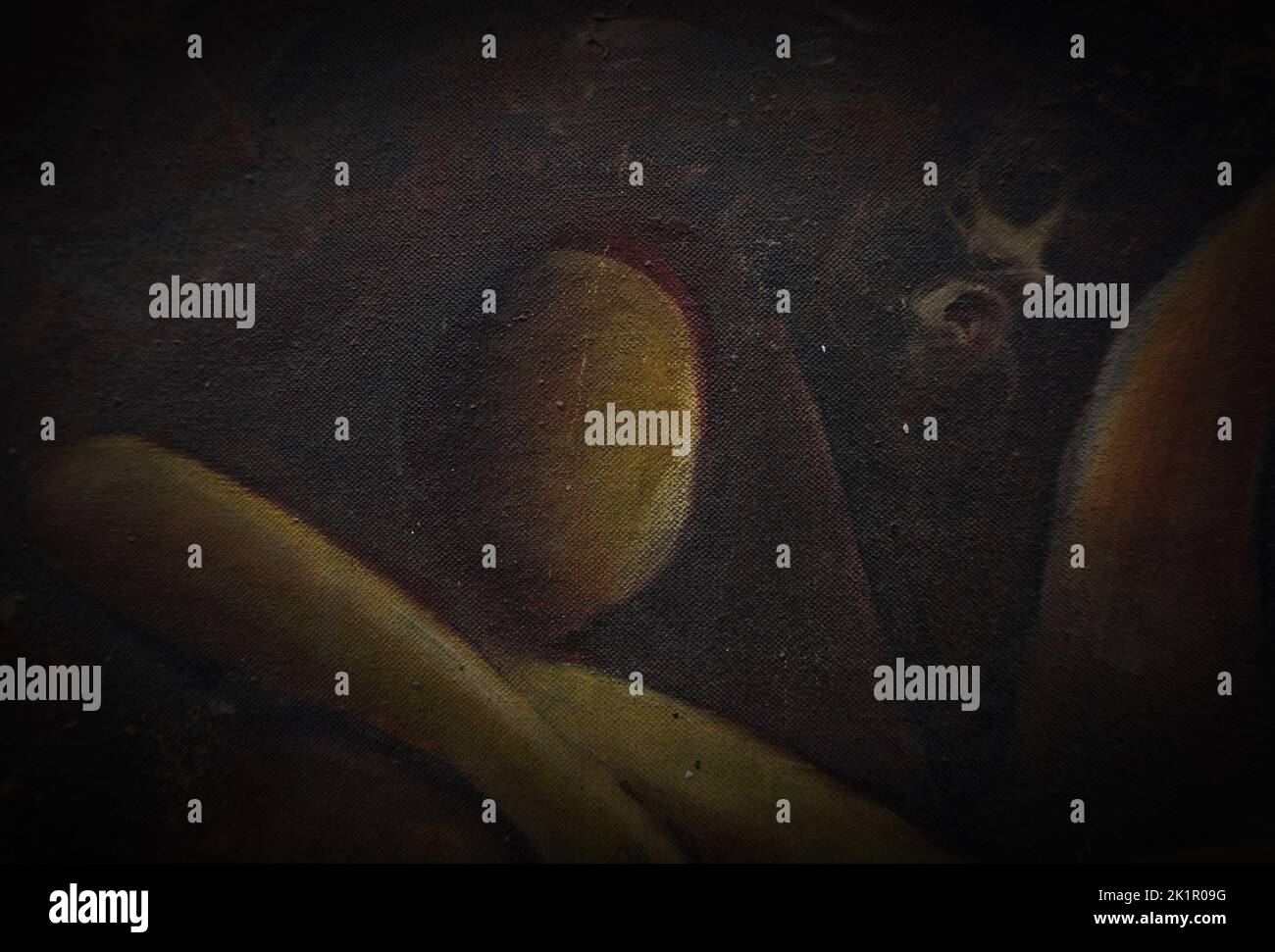 Painting oil color Abstract geometric shapes nature scary Stock Photo ...