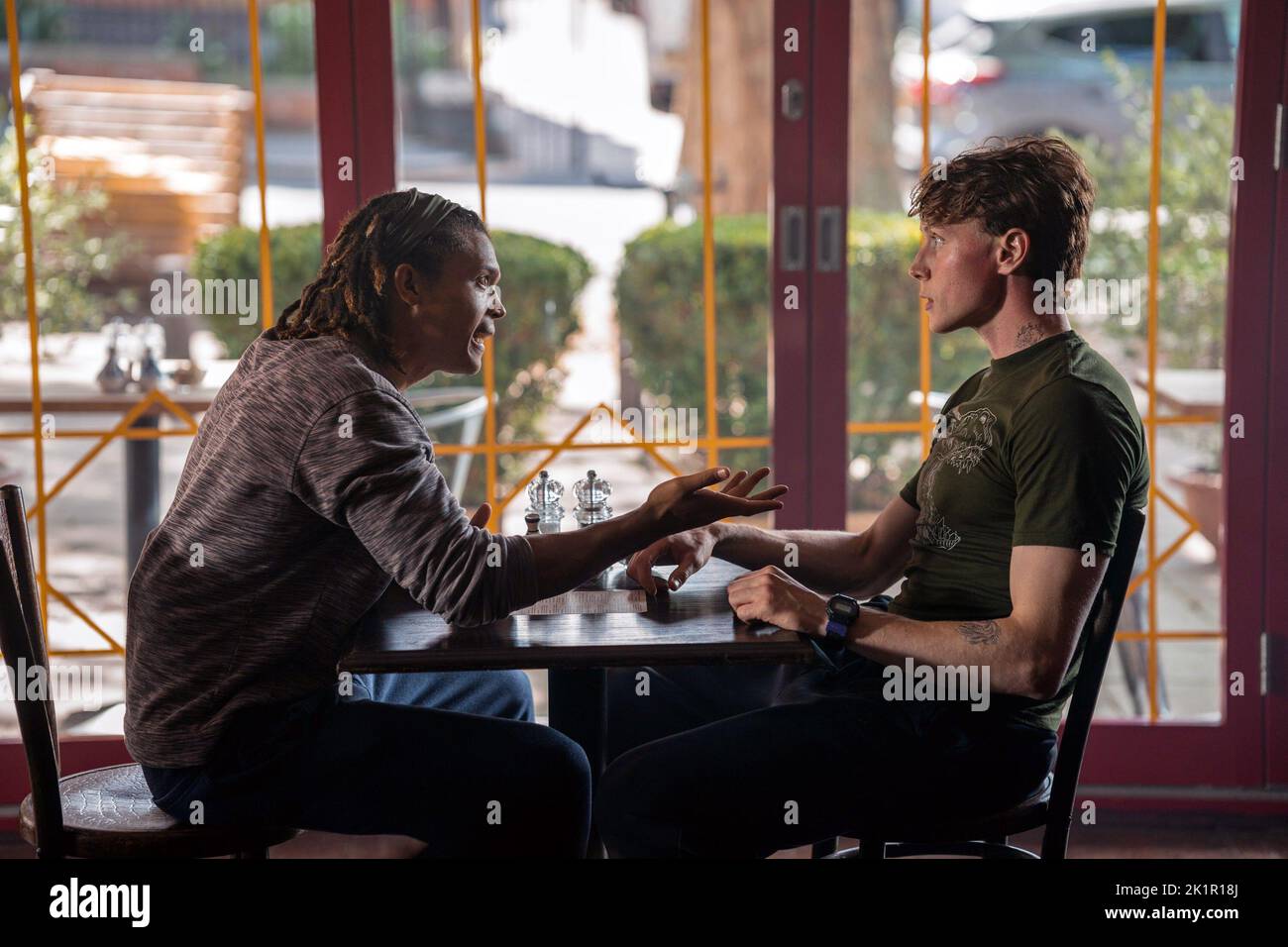 I CAME BY, from left: Percelle Ascott, George Mackay, 2022. ph: Nick ...