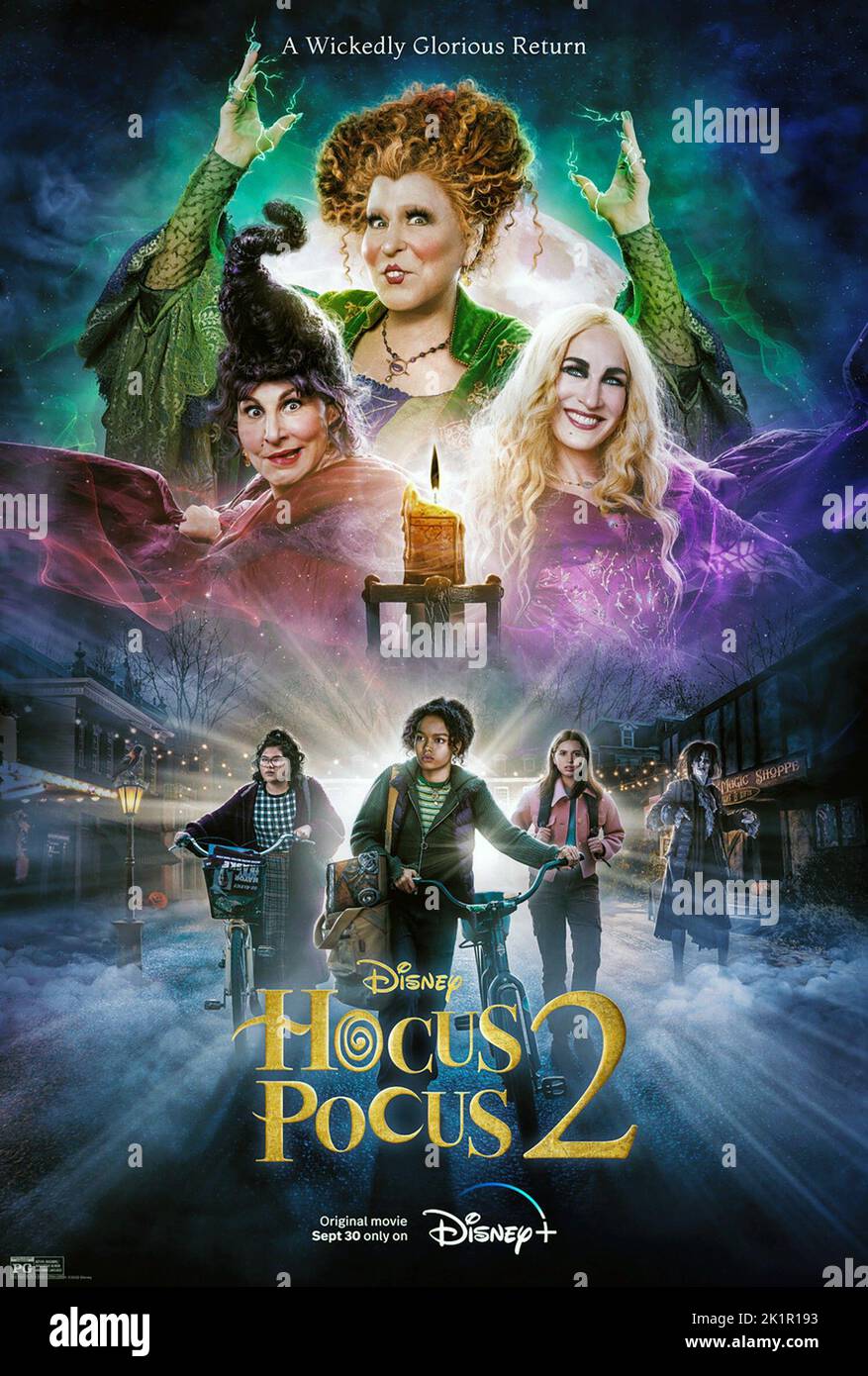 HOCUS POCUS 2, US poster, top, from left: Kathy Najimy, Bette Midler ...