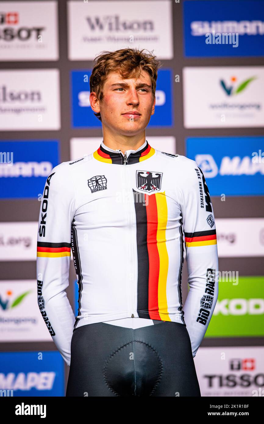 WOLLONGONG, AUSTRALIA - SEPTEMBER 20: HERZOG Emil during the 2022 UCI ...
