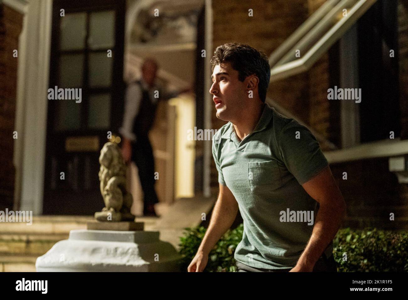 I CAME BY, from left: Hugh Bonneville, Yasdan Qafouri, 2022. ph: Nick Wall / © Netflix ...