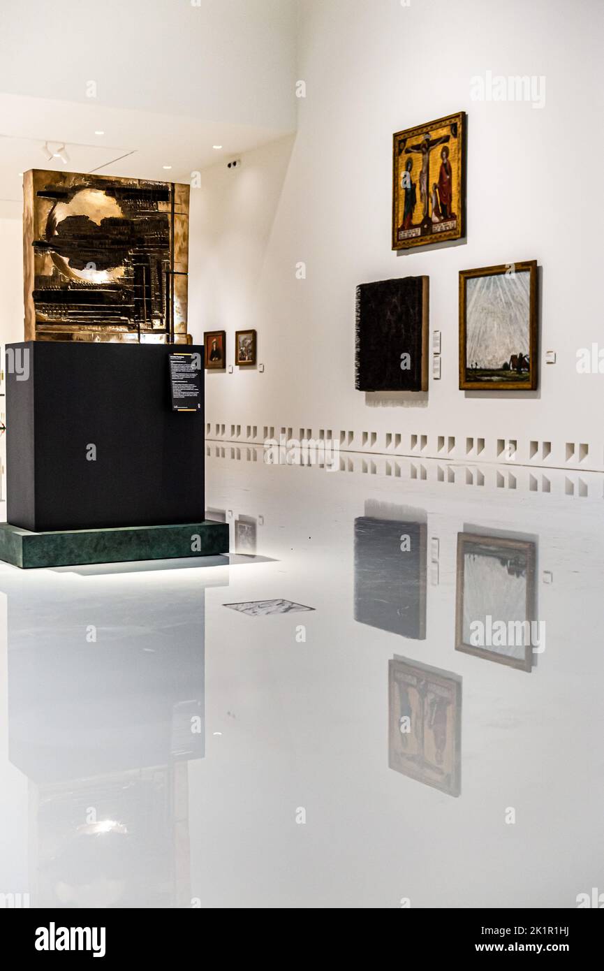 Illustration picture shows the renovated interior of KMSKA ahead of a ...