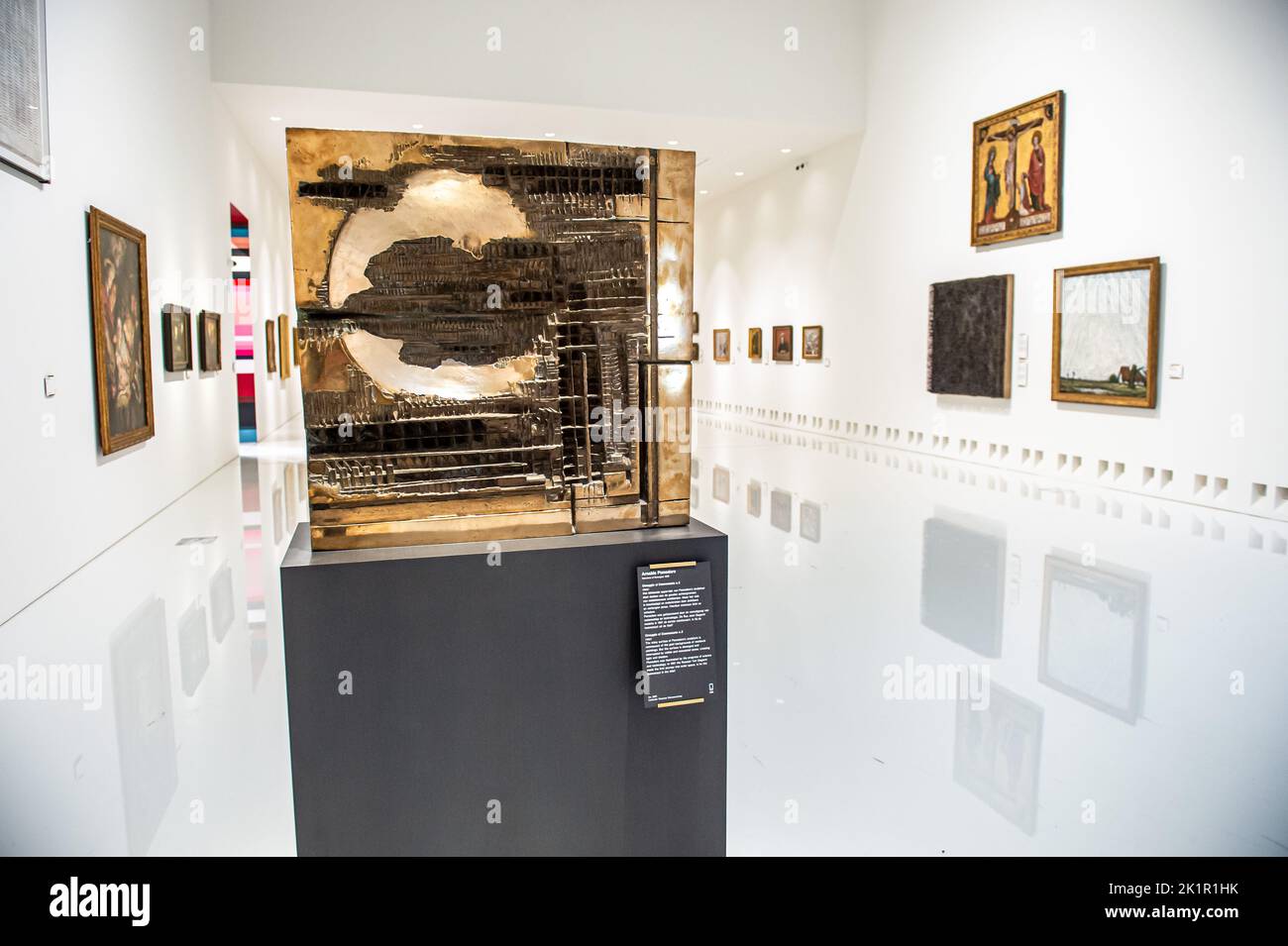 Illustration picture shows the renovated interior of KMSKA ahead of a ...