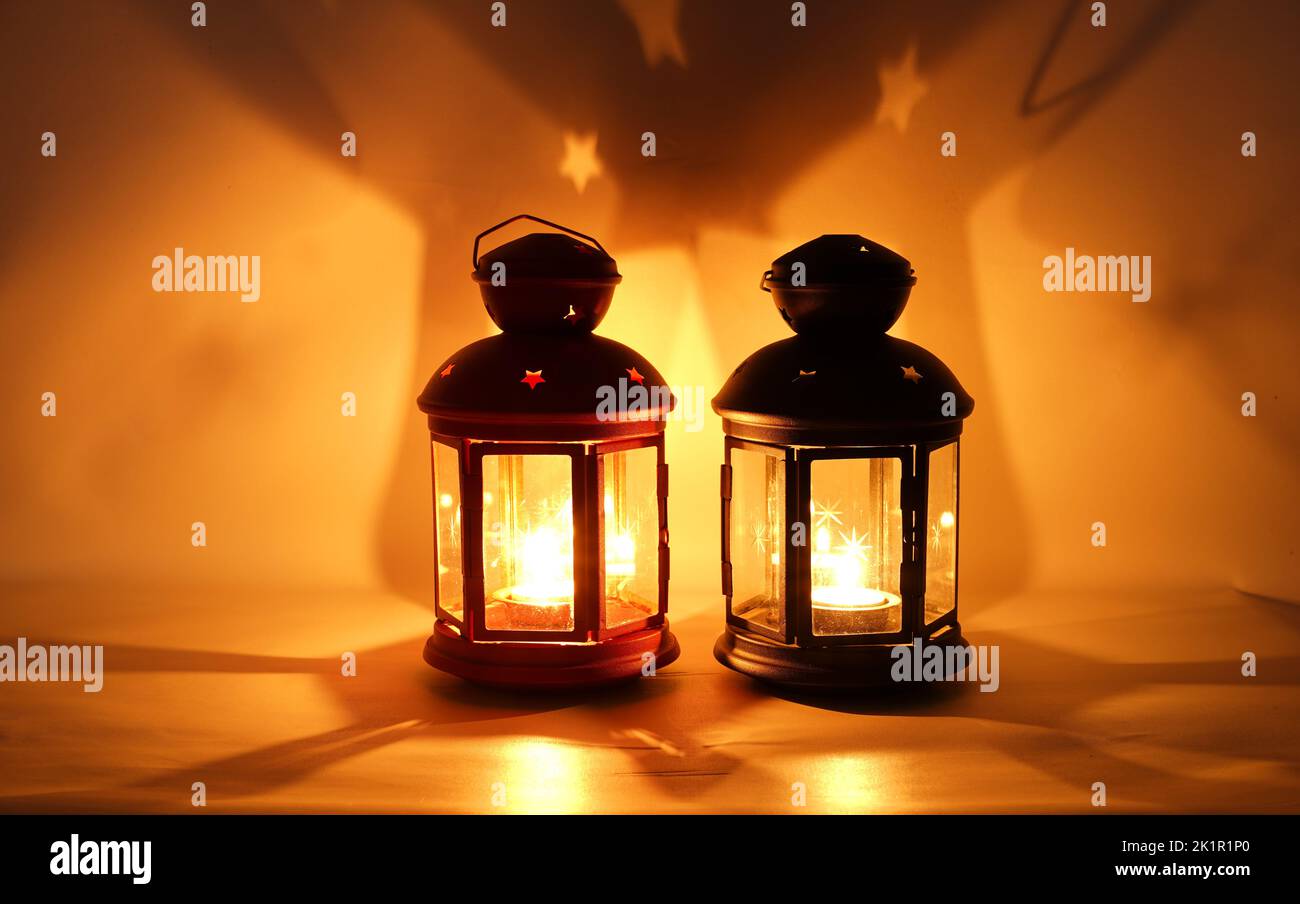 incense burner censer with smoke and white background.Ornamental Arabic ...