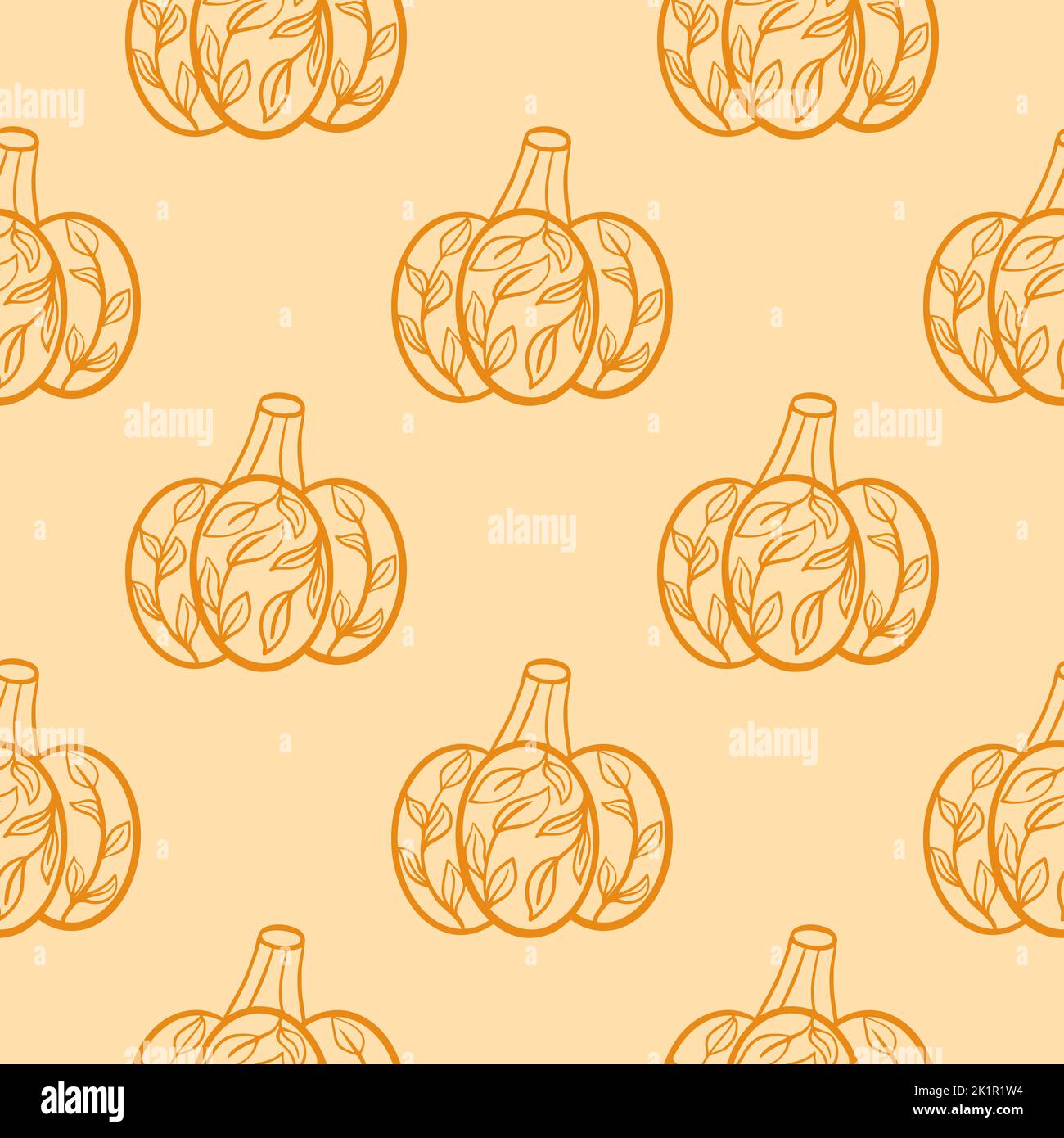 Warm autumn background with pumpkins Stock Vector Image & Art - Alamy
