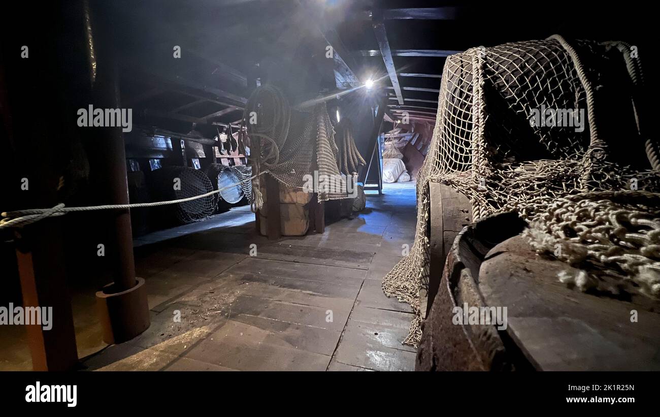 Reproduction of the boat with which Christopher Columbus discovered ...