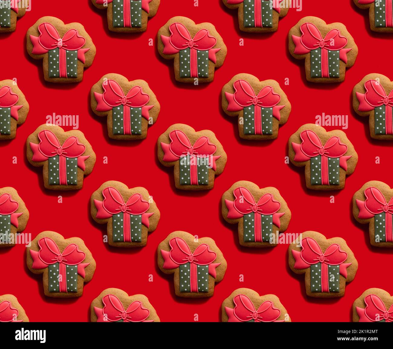 Gift box pattern. Women Day. Red seamless background. Holiday surprise ...