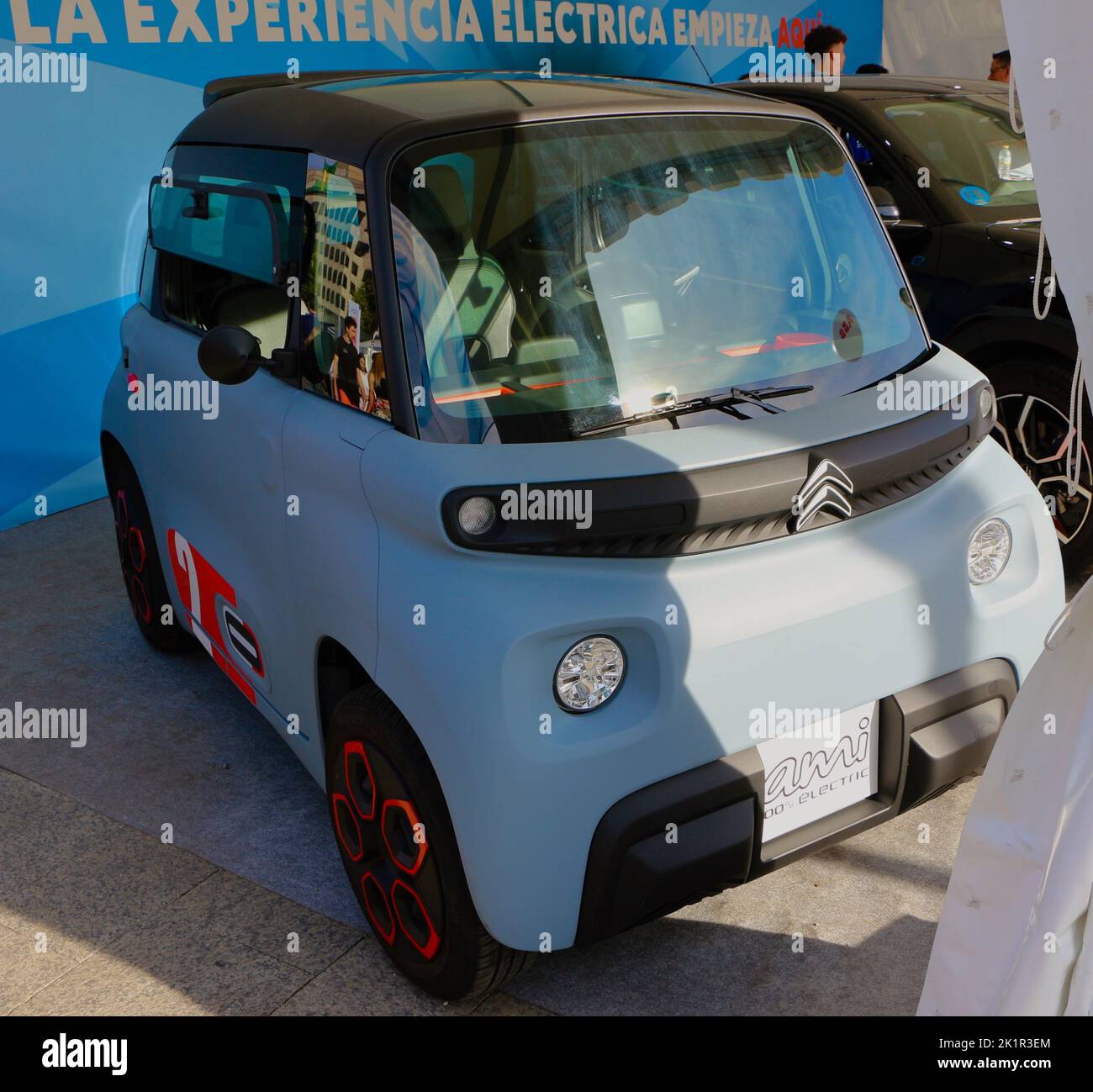 100% electric My Ami Tonic ultra compact EV Citroen exhibition stand ...