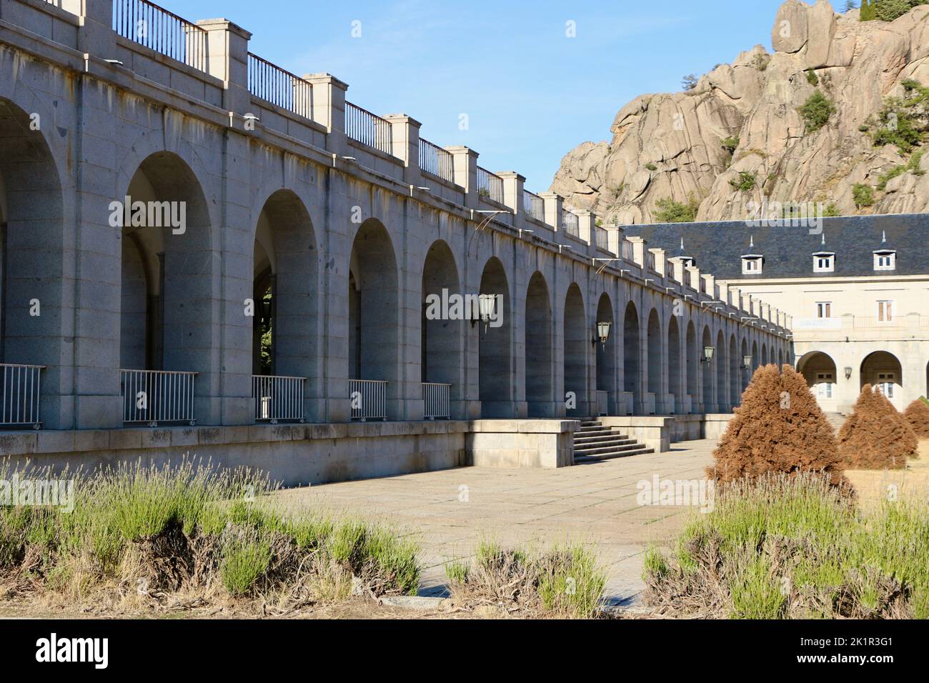 Valle de Los Caidos (Valley of the fallen) View of an open arched ...