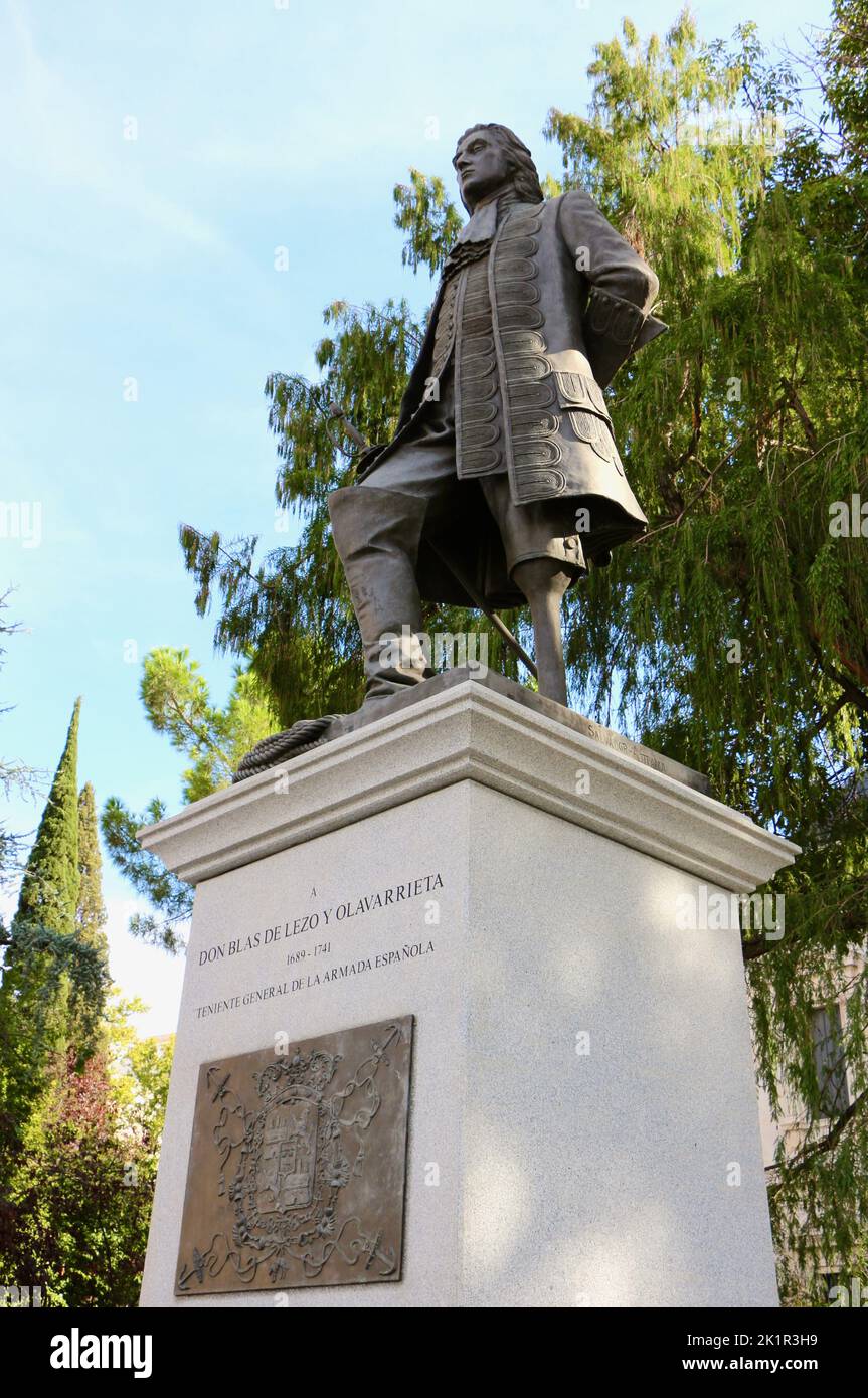 Bronze statue of Royal Spanish Navy Admiral Blas de Lezo y Olavarrieta ...