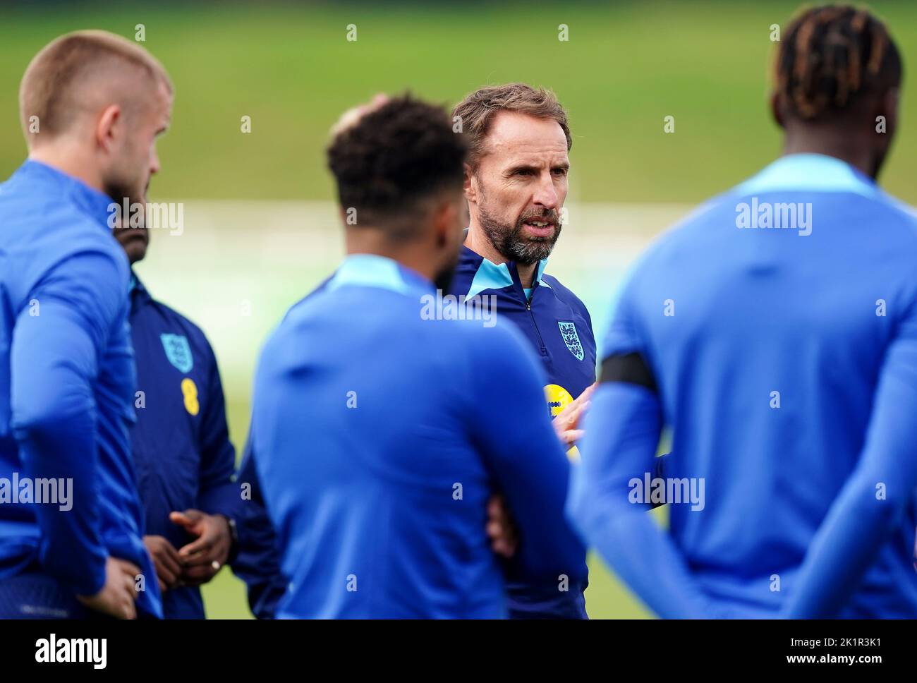 England manager Gareth Southgate during a training session at St ...