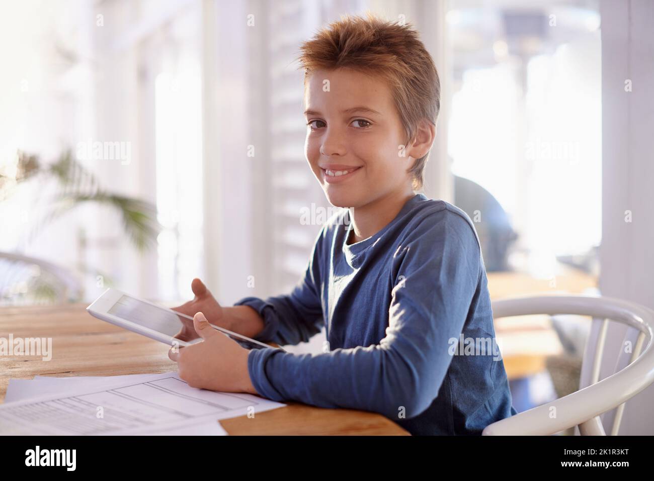 I can play games on this as soon as my homework is done. Portrait of a ...