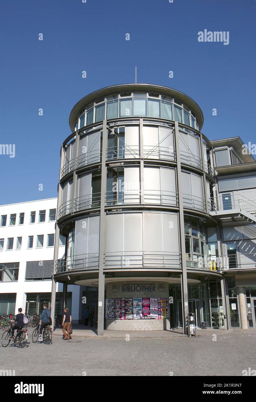 GOTTINGEN,GERMANY-MARCH 29:Unidentified Students walking by the Library ...