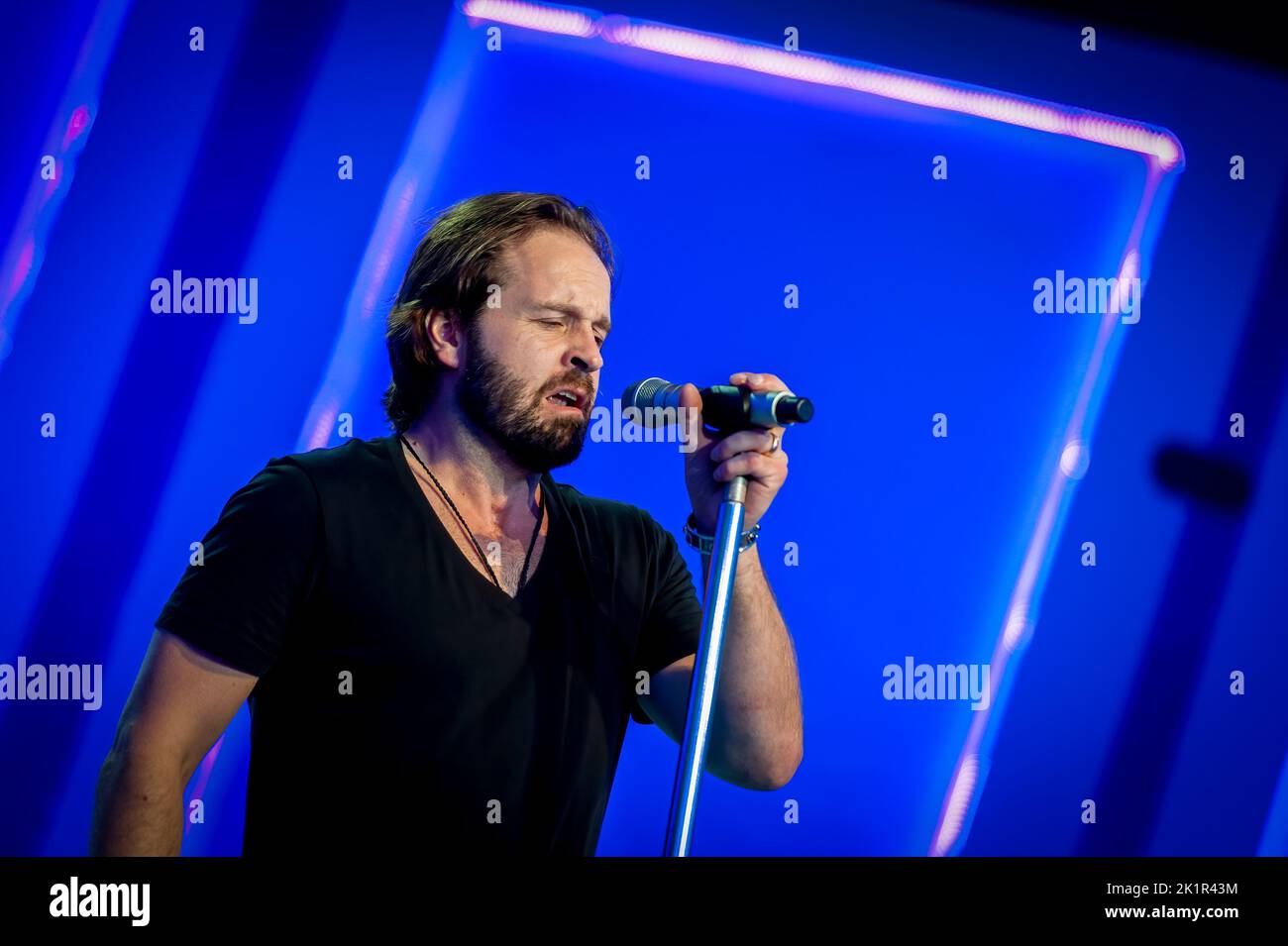 Opera singer, Alfie Boe, performing at the Llangollen International Musical Eisteddfod in ...