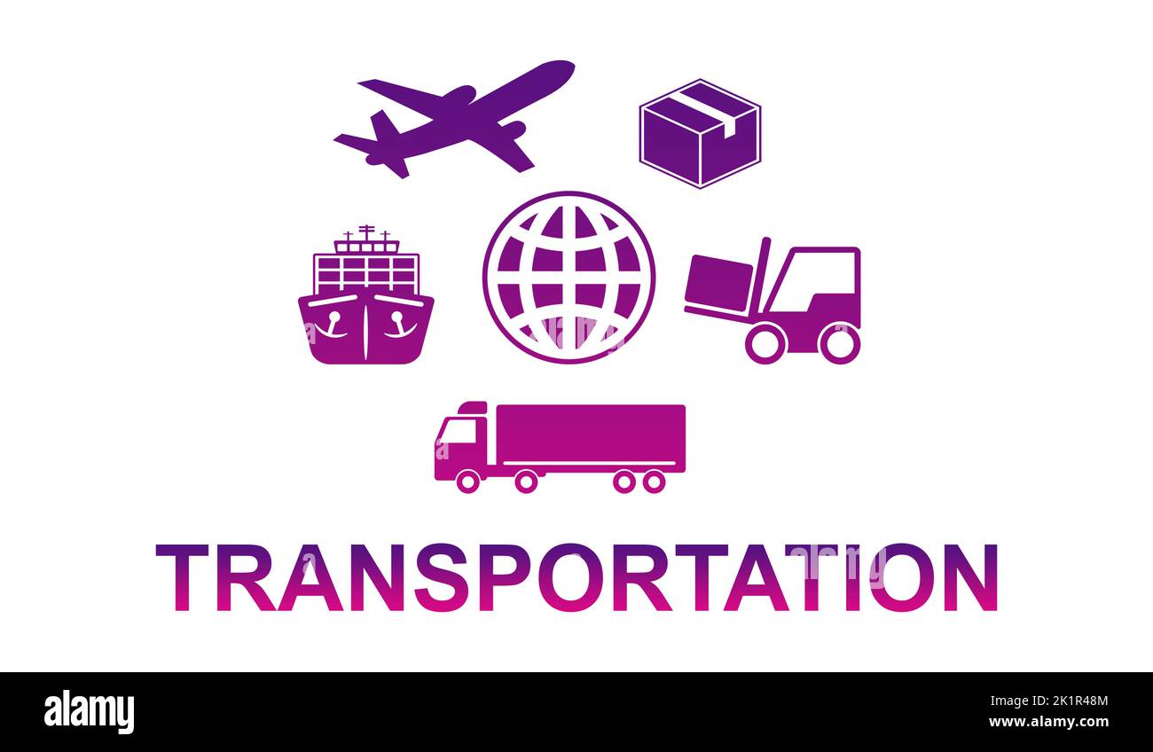 Illustration of a transportation concept Stock Photo - Alamy