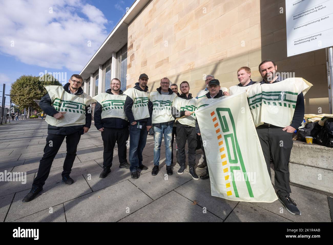 Heilbronn, Germany. 20th Sep, 2022. Participants of a warning strike of ...