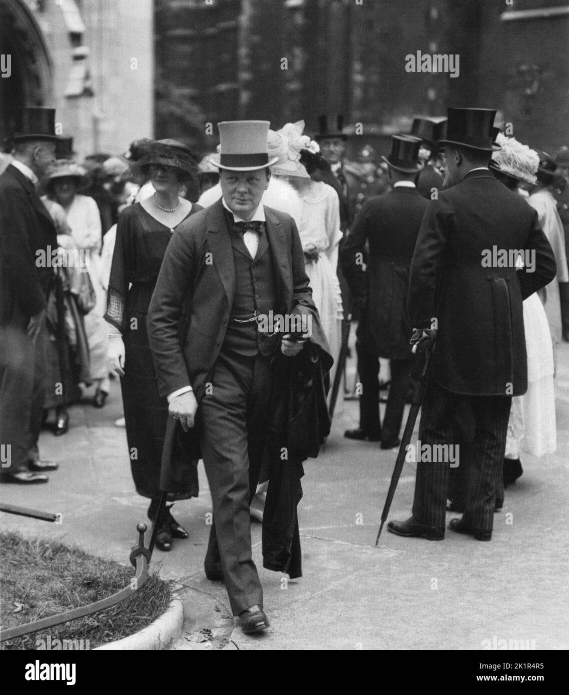 Winston Churchill at the wedding of Air Marshall Trenchard. London 1920 ...