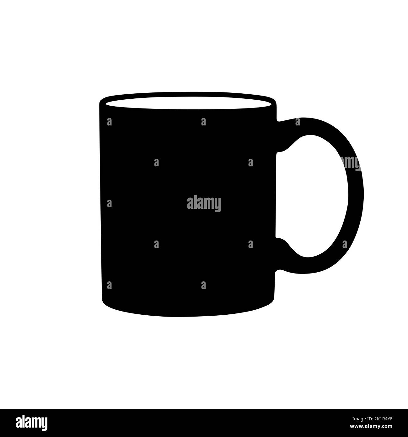 Cup icon. Silhouette of mug. Black cup icon in flat design. Vector ...