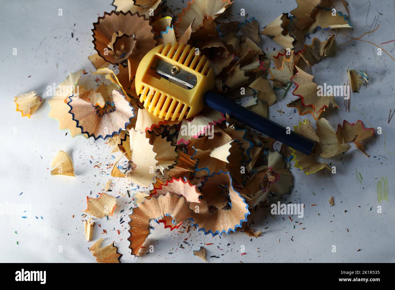 pattern of pencils and sharpen on the white background Stock Photo - Alamy