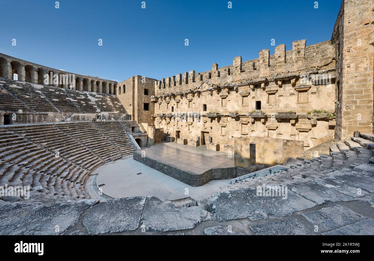 The ancient Roman Theatre of Aspendos, Aspendos Ancient City, Antalya ... The ancient Roman Theatre of Aspendos, Aspendos Ancient City, Antalya ...