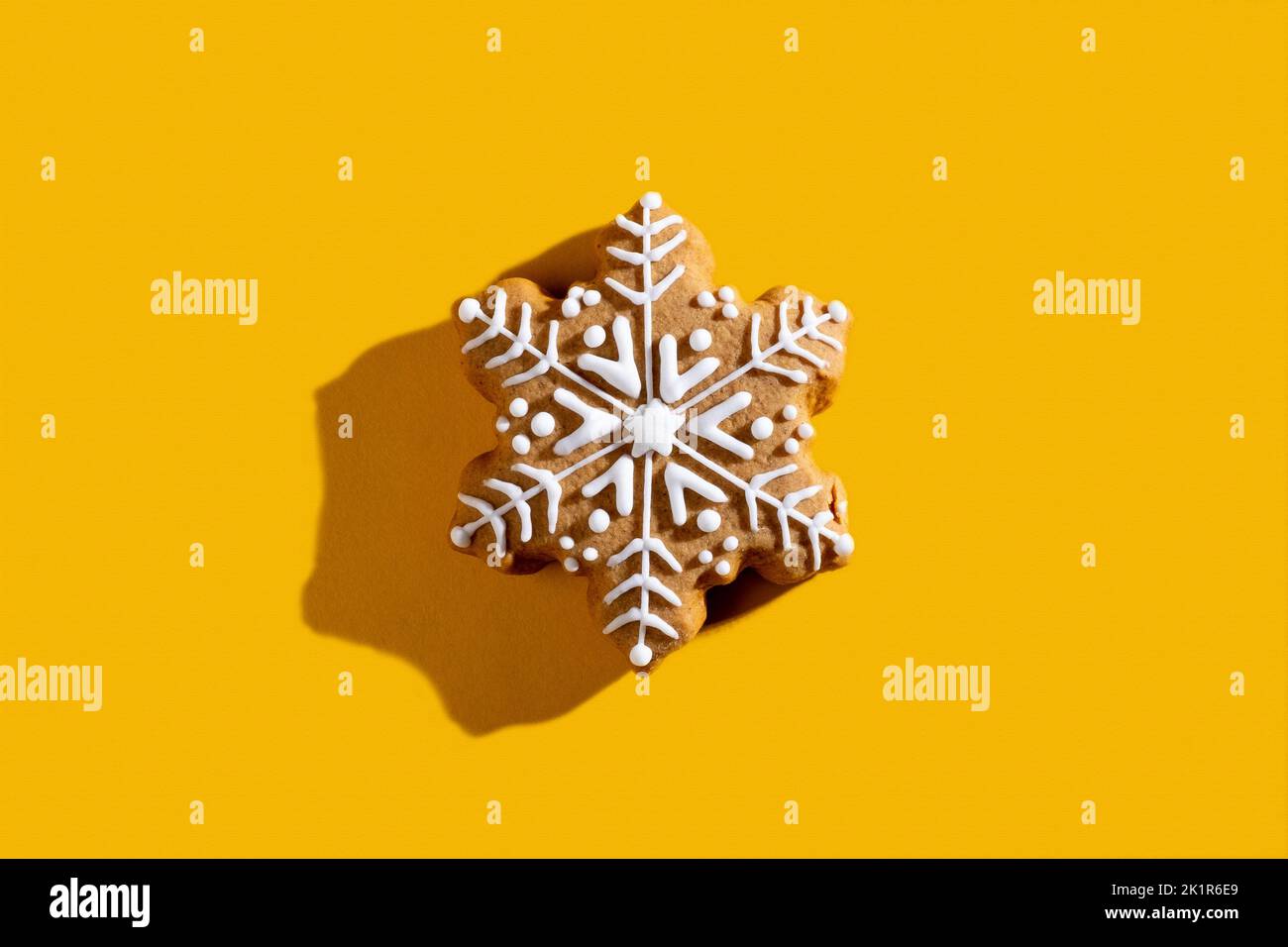 Xmas cookie. Winter holidays ornament. New Year celebration symbol ...