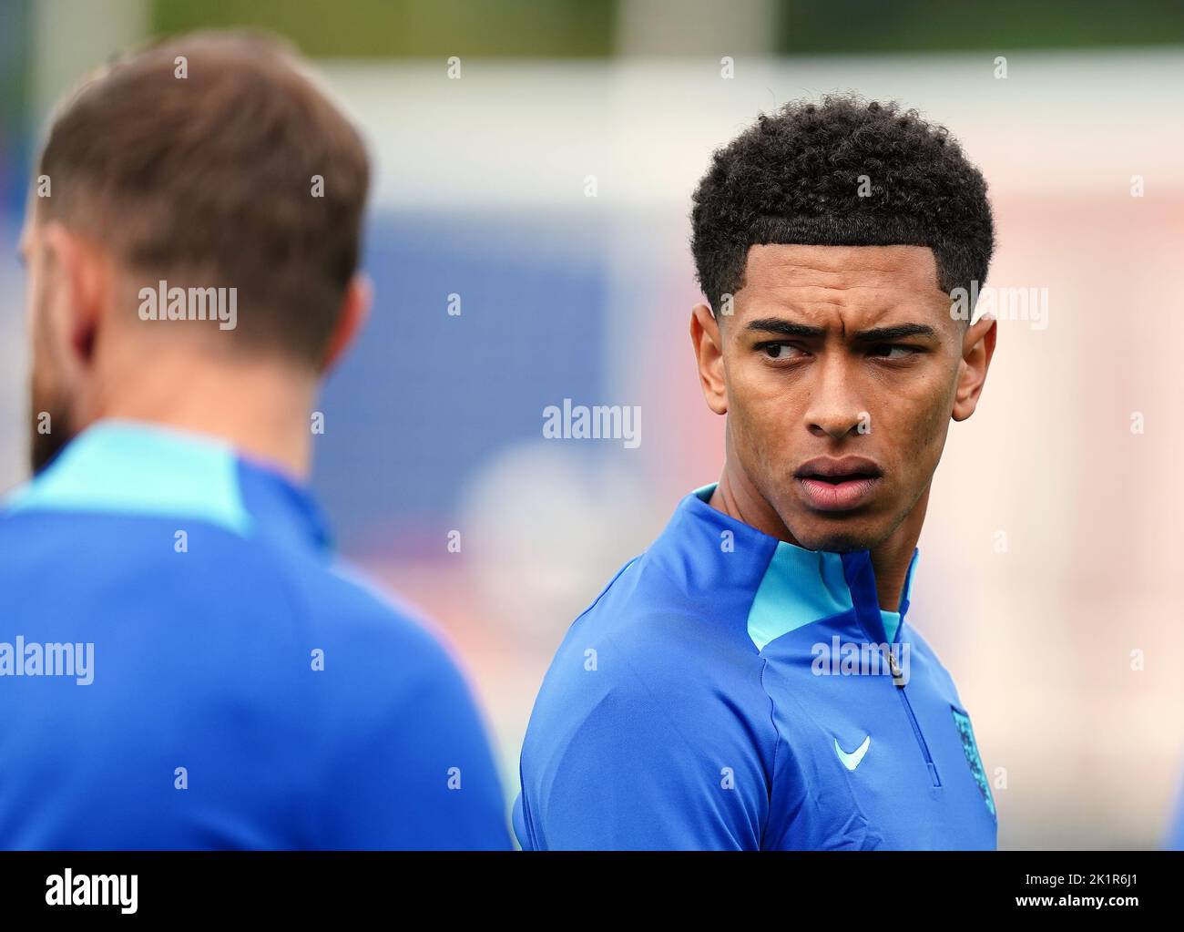 England's Jude Bellingham during a training session at St. George's ...