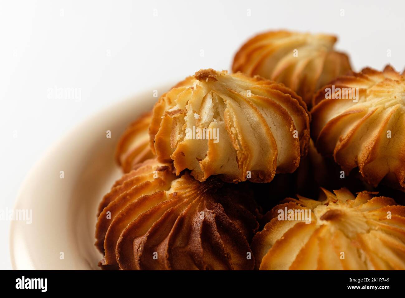 chestnut cookies on a white background Stock Photo - Alamy